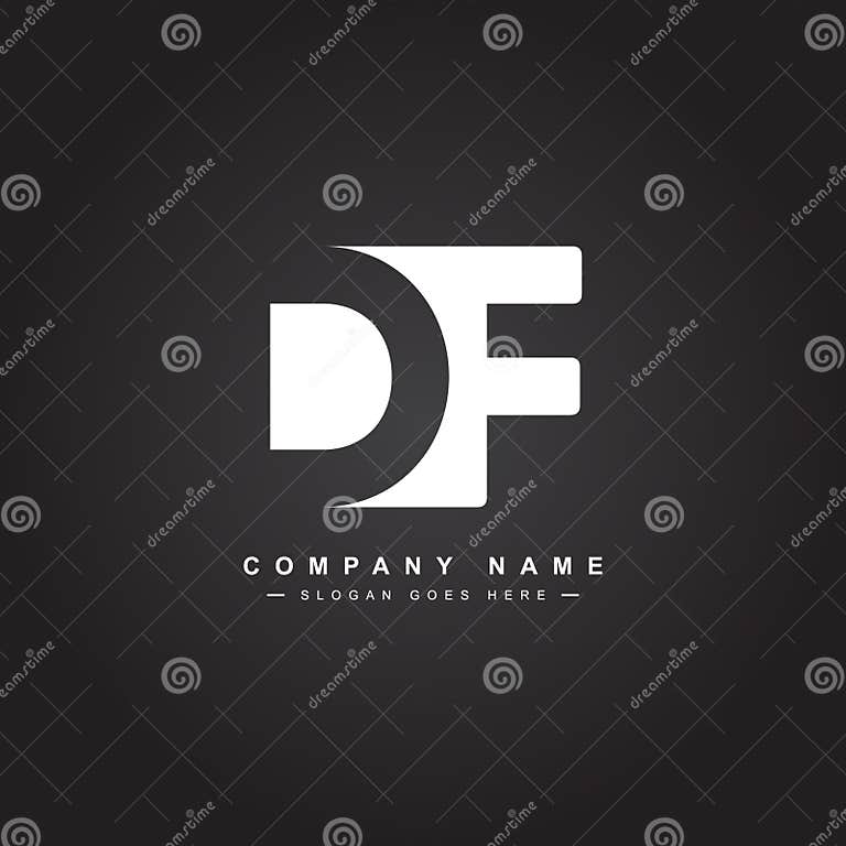 Initial Letter DF Logo - Minimal Business Logo Stock Vector ...