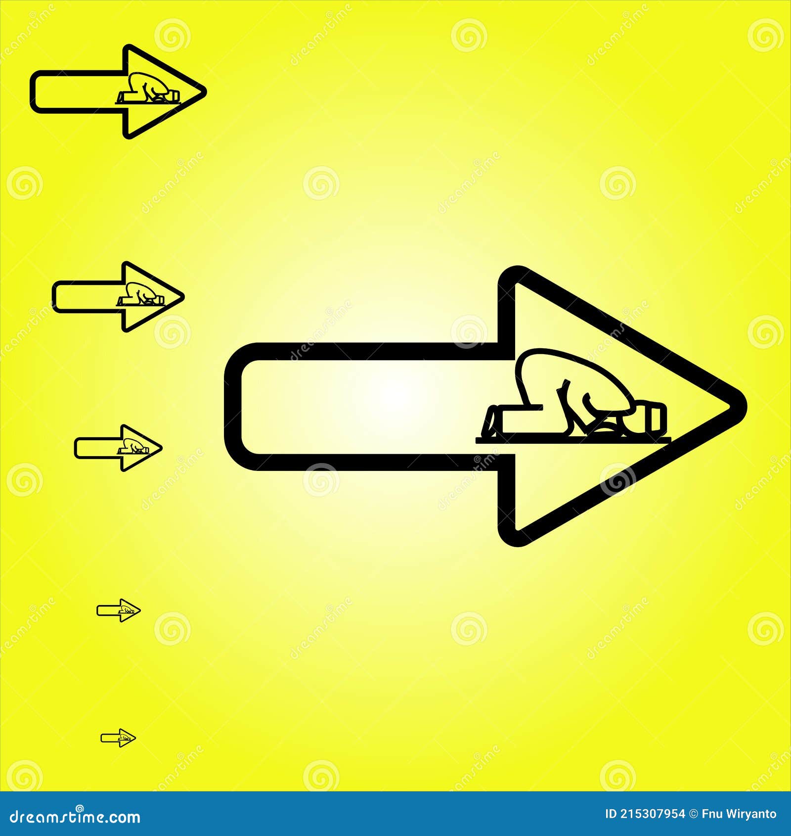 Arrow Direction Islam for Pray Vector Stock Vector - Illustration of ...