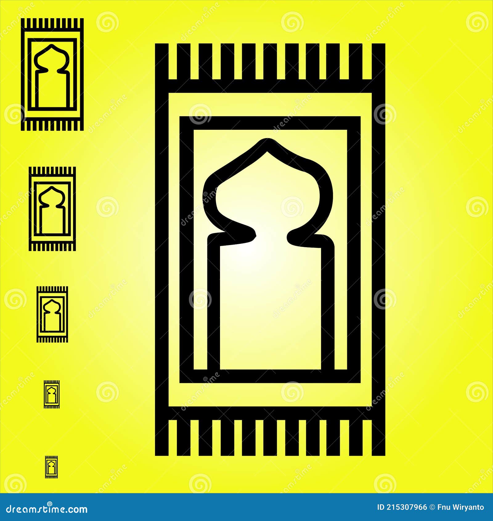 Prayer Mat for Islamic Vector Stock Vector - Illustration of mosque ...