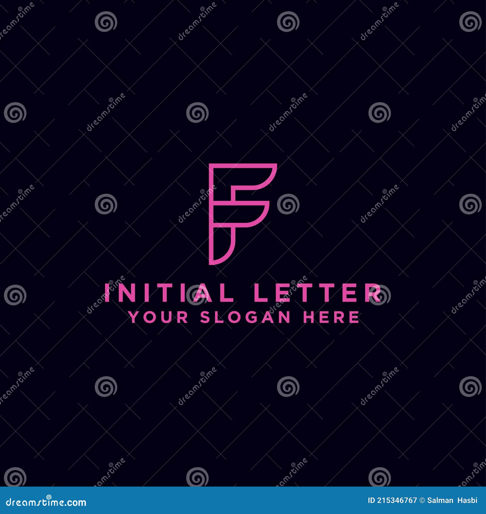 Letter F Initial Icon / Monogram. Stock Vector - Illustration of ...