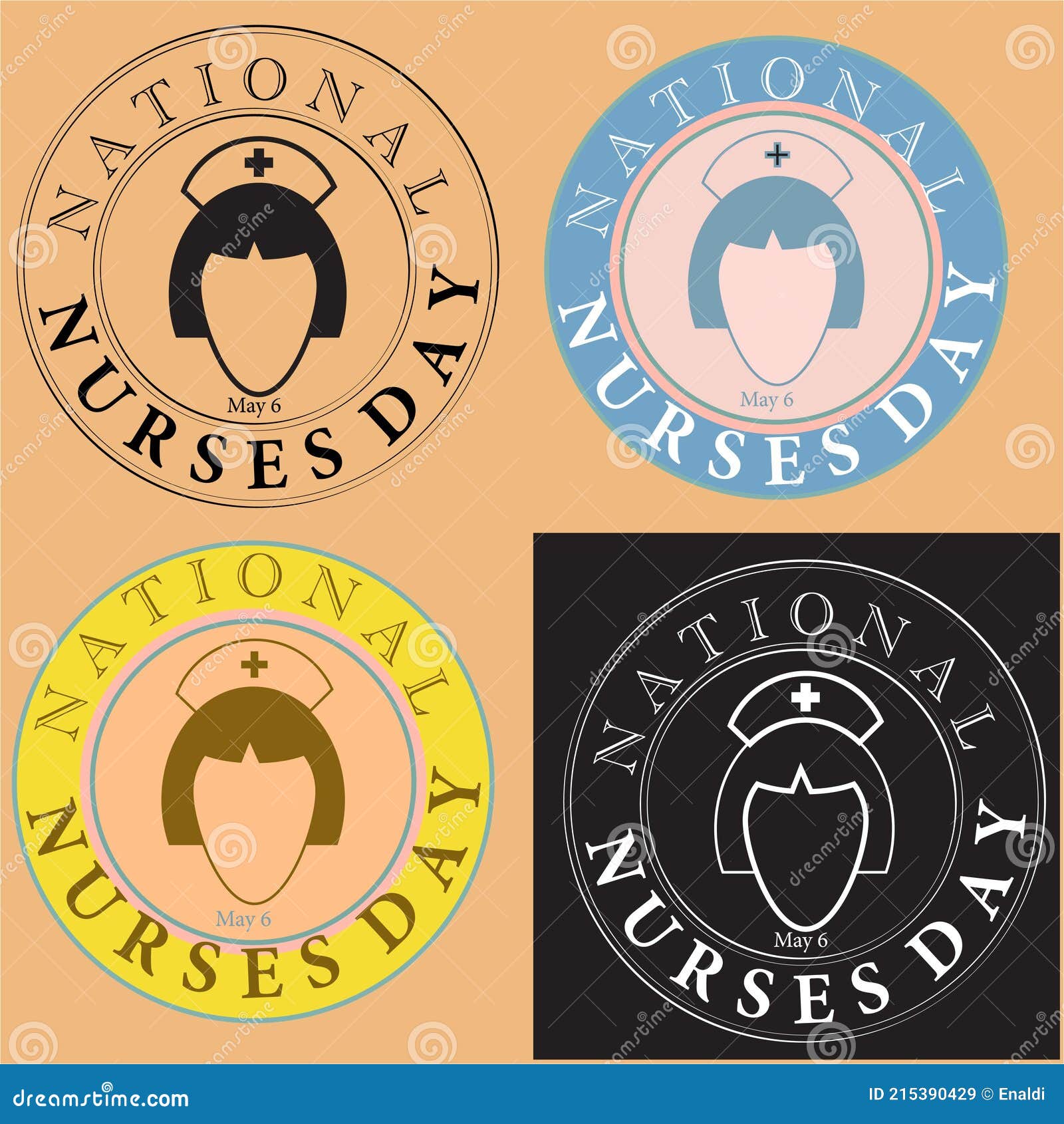 National Nurses Day Sign and Symbol Stock Vector - Illustration of ...