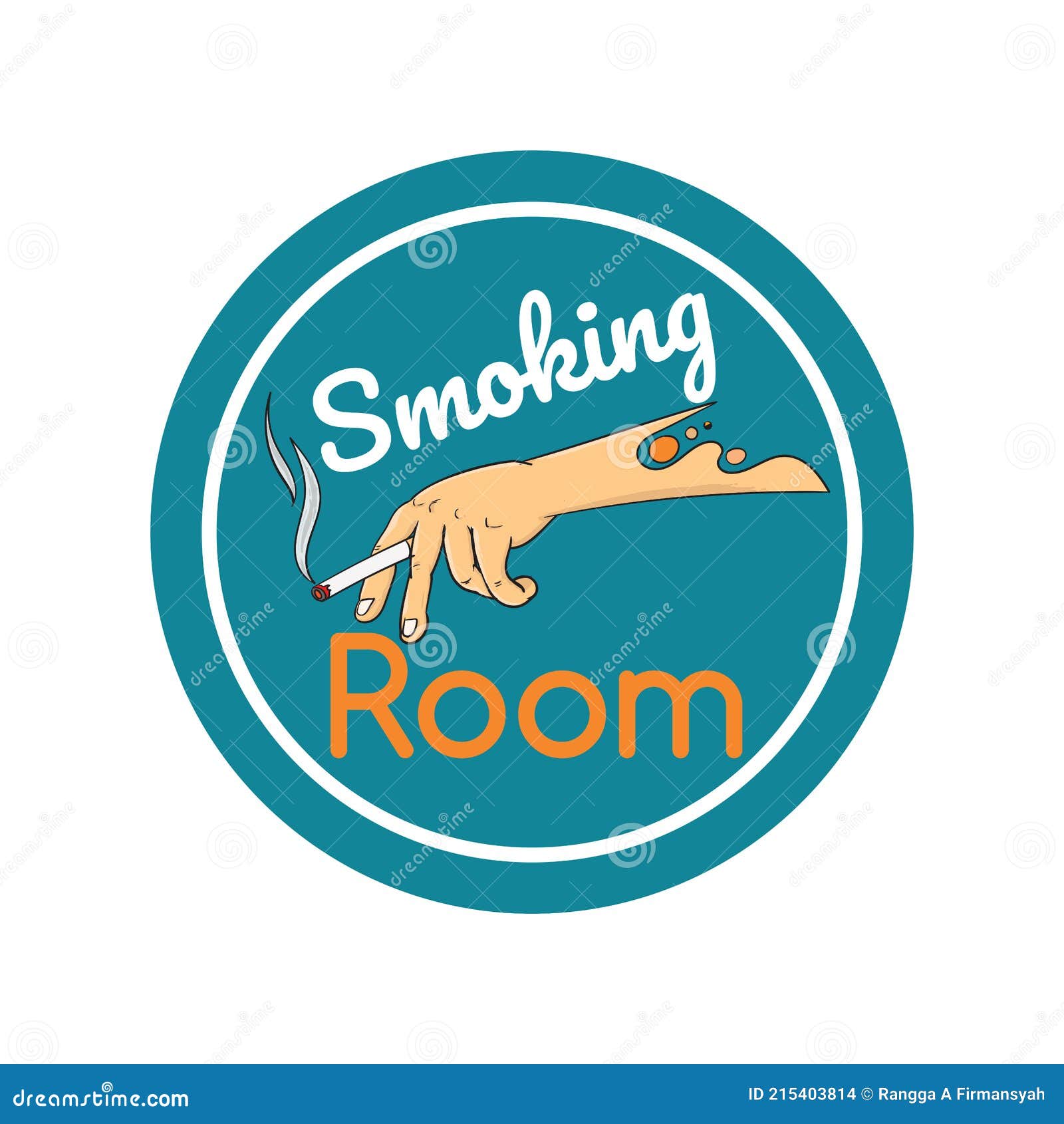 Information Signboard. Vector Illustration of `Smoking Room` Sticker ...