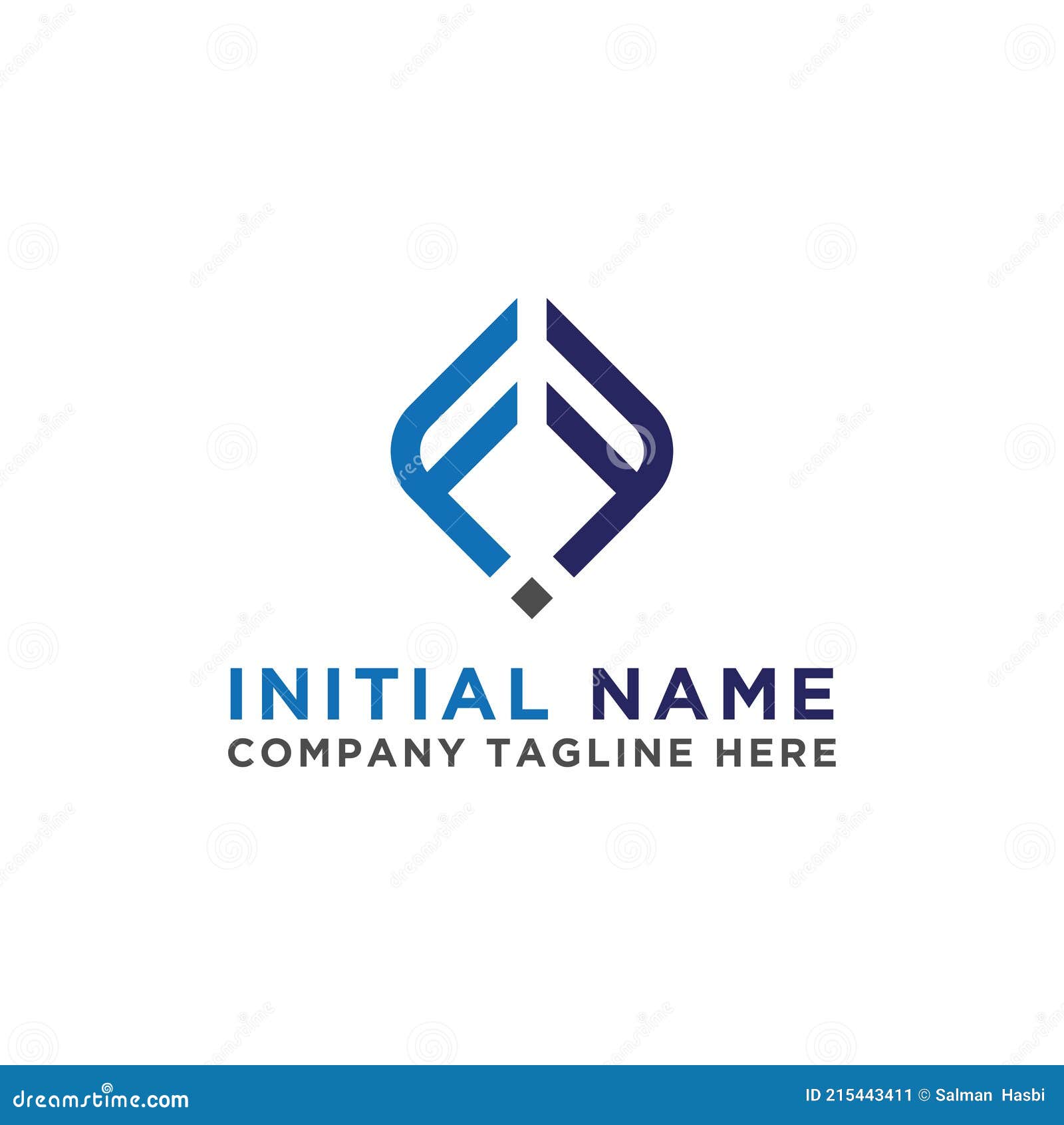 Initial Logo of the FF Letter Design. Stock Vector - Illustration of ...