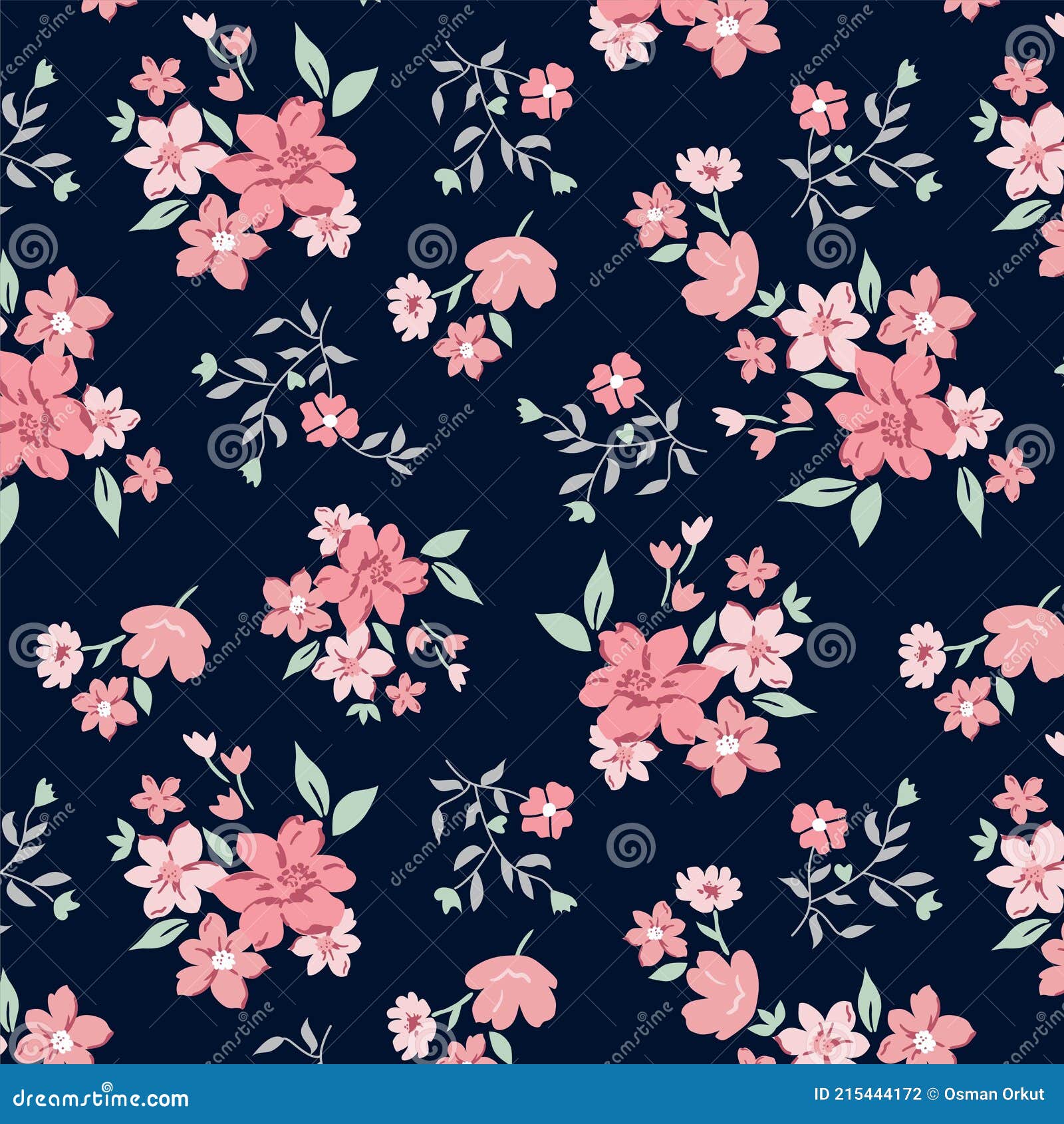 Spring Flowers Floral Bouquet Design Botanical Drawing Stock Vector ...