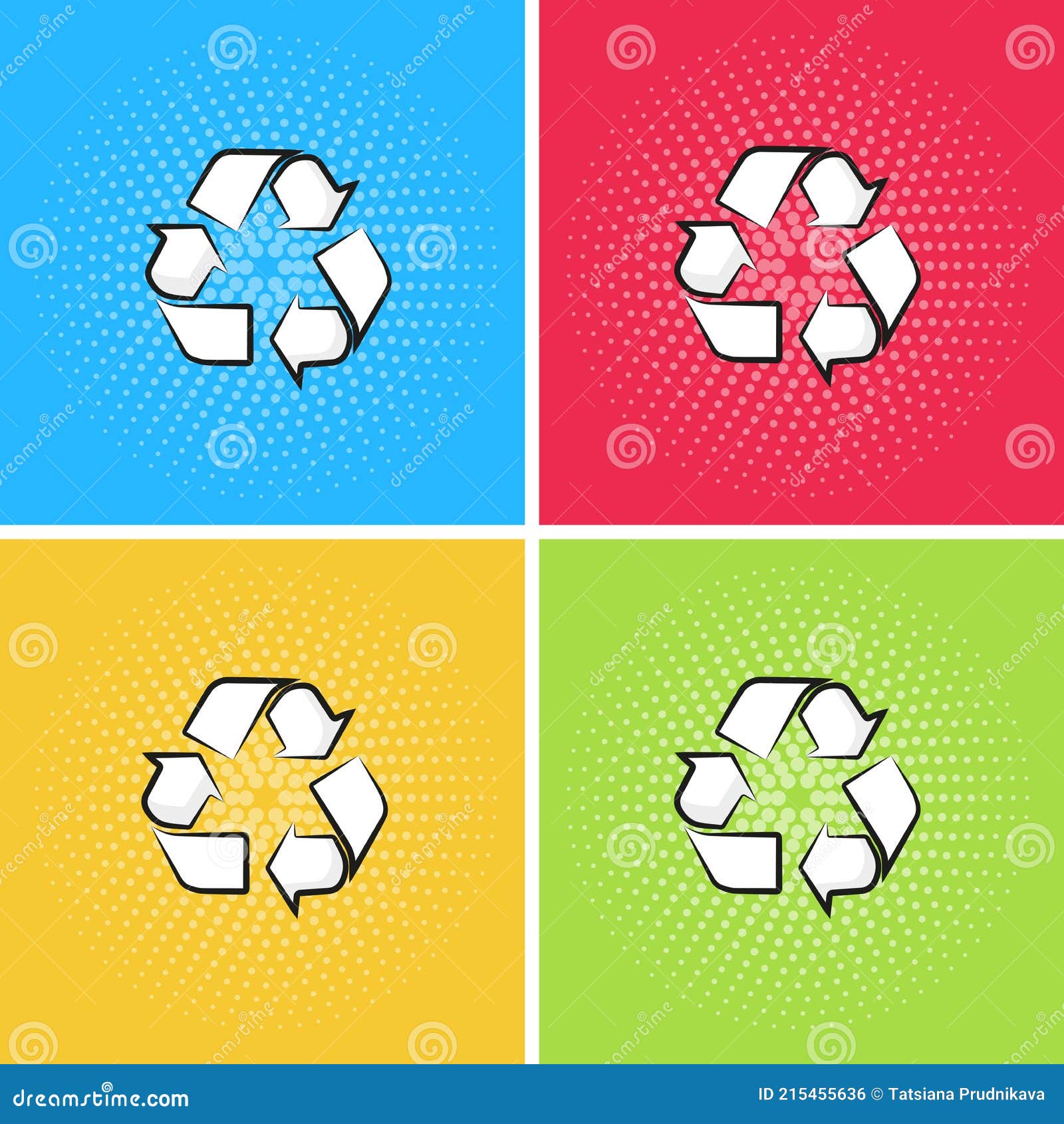 Waste Recycling Sign Separate Waste Collection Stock Vector ...
