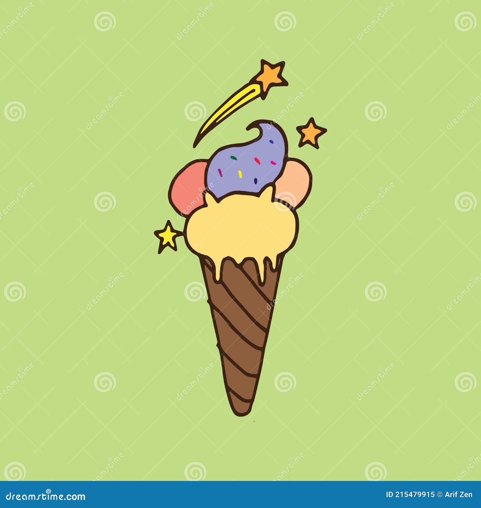 Funny Comet Cartoon Illustration | CartoonDealer.com #31986226