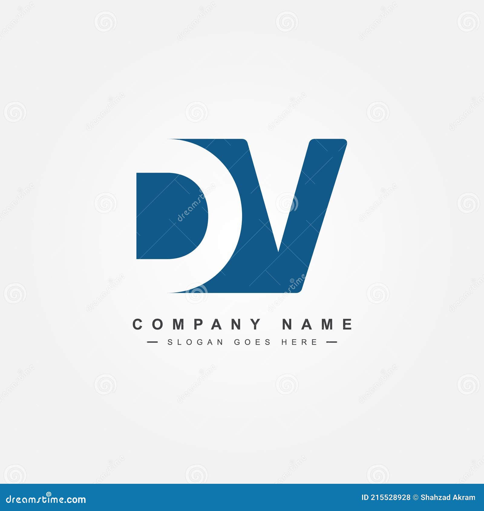Initial Letter DV Logo - Minimal Business Logo Stock Vector ...