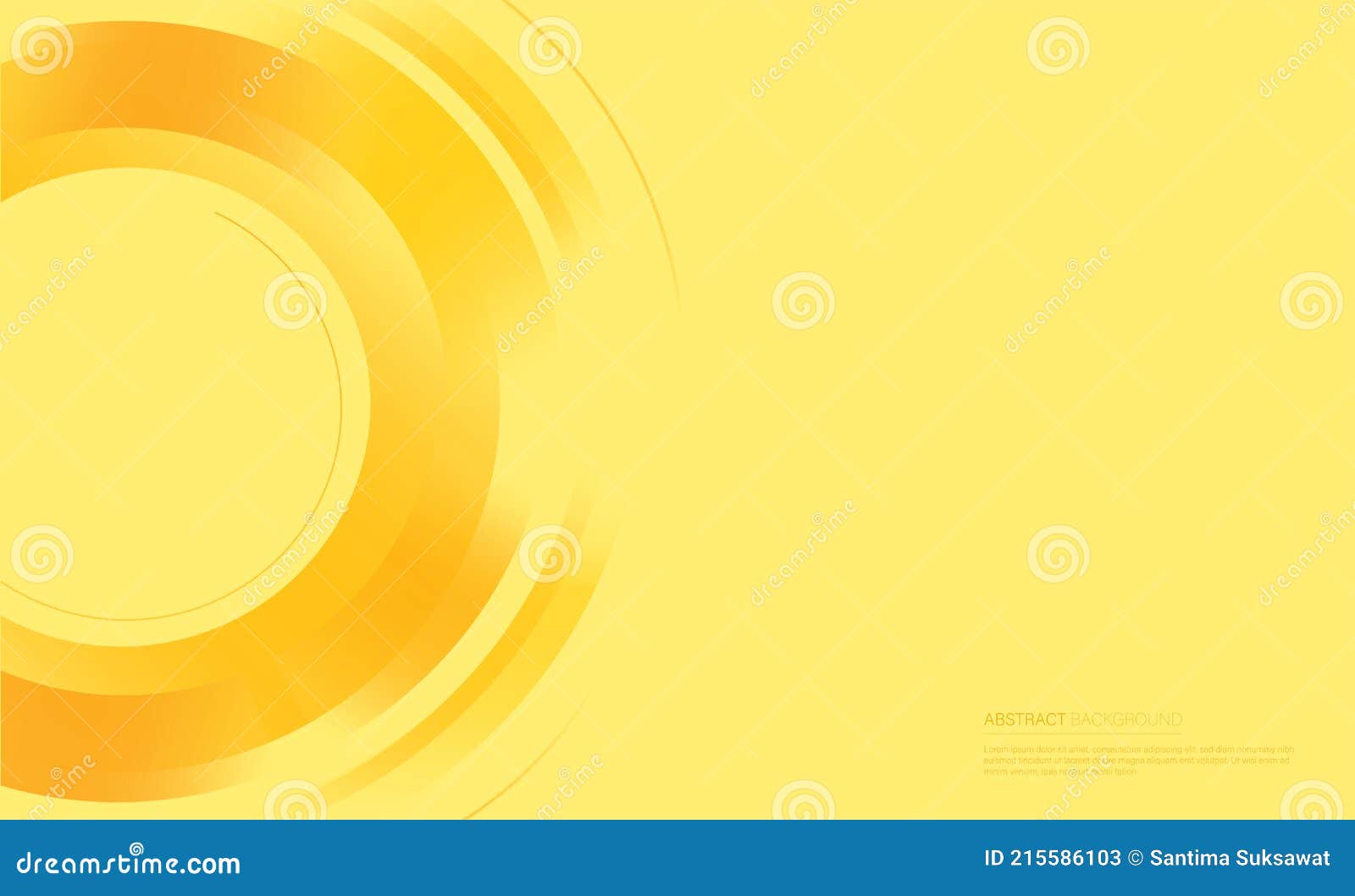 Abstract Circles Yellow Background Vector Illustration Stock Vector ...