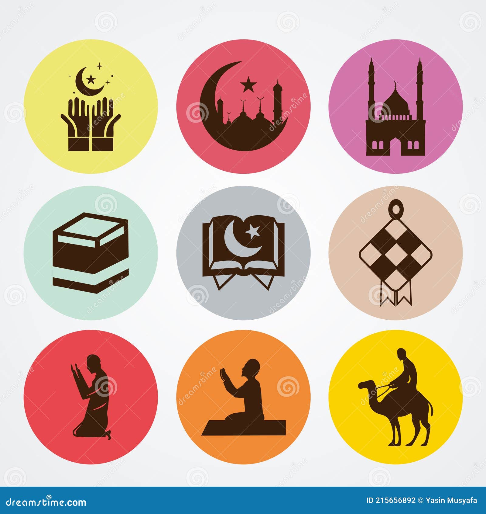 Ramadan Icons, Vector Illustration. Ramadan Symbol Stock Vector ...