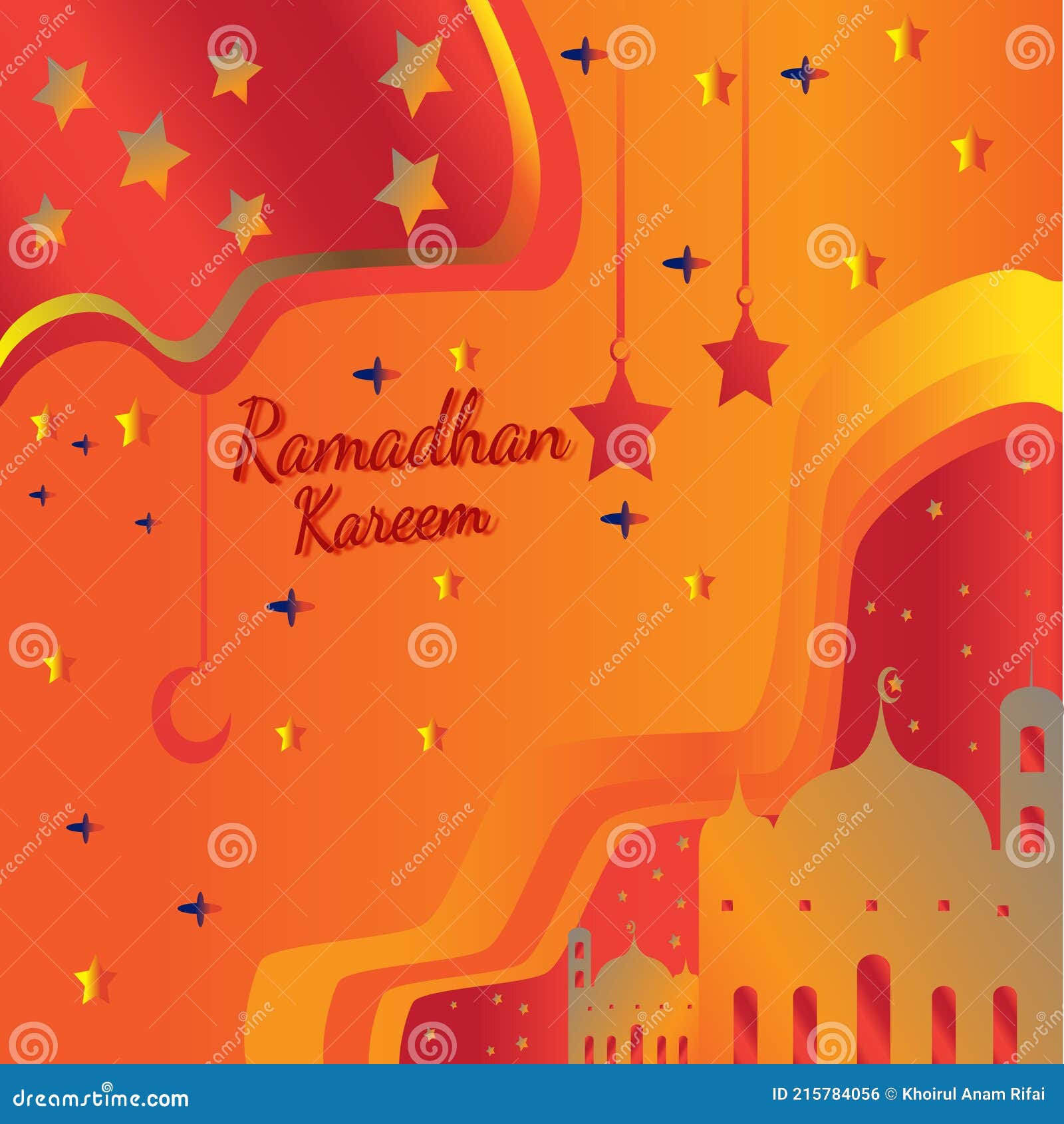 Simple ramadan vector stock vector. Illustration of banner - 215784056
