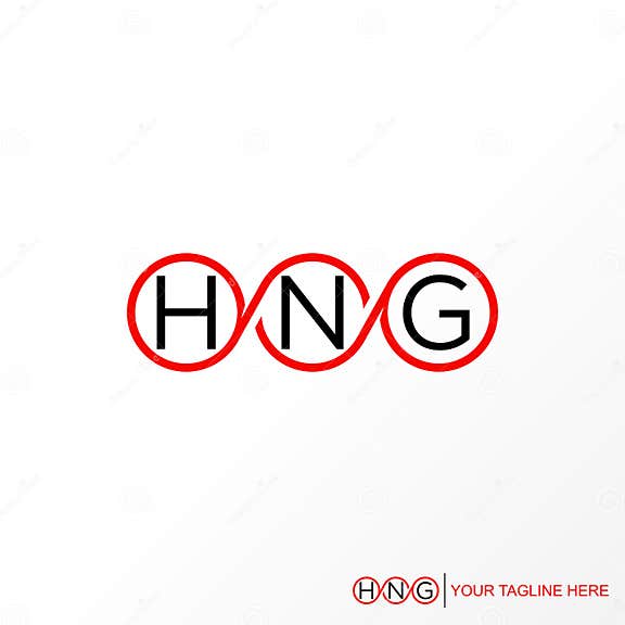 Letter HNG Logo Free Vector. Circle Abstract Design Connecting Concept ...