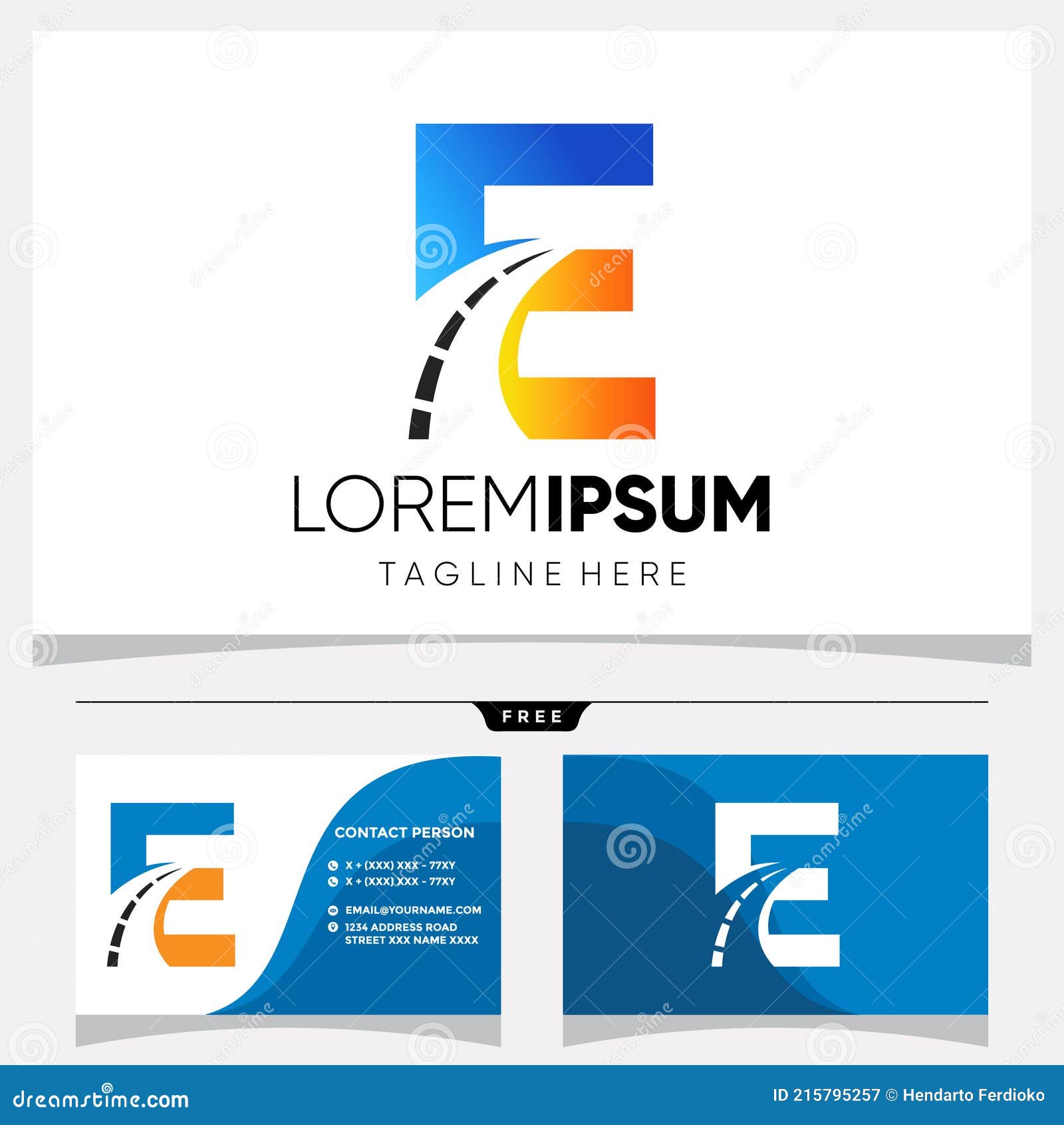 Letter E Road Way Logo Design Vector Icon Graphic Stock Vector ...