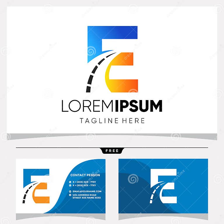 Letter E Road Way Logo Design Vector Icon Graphic Stock Vector ...
