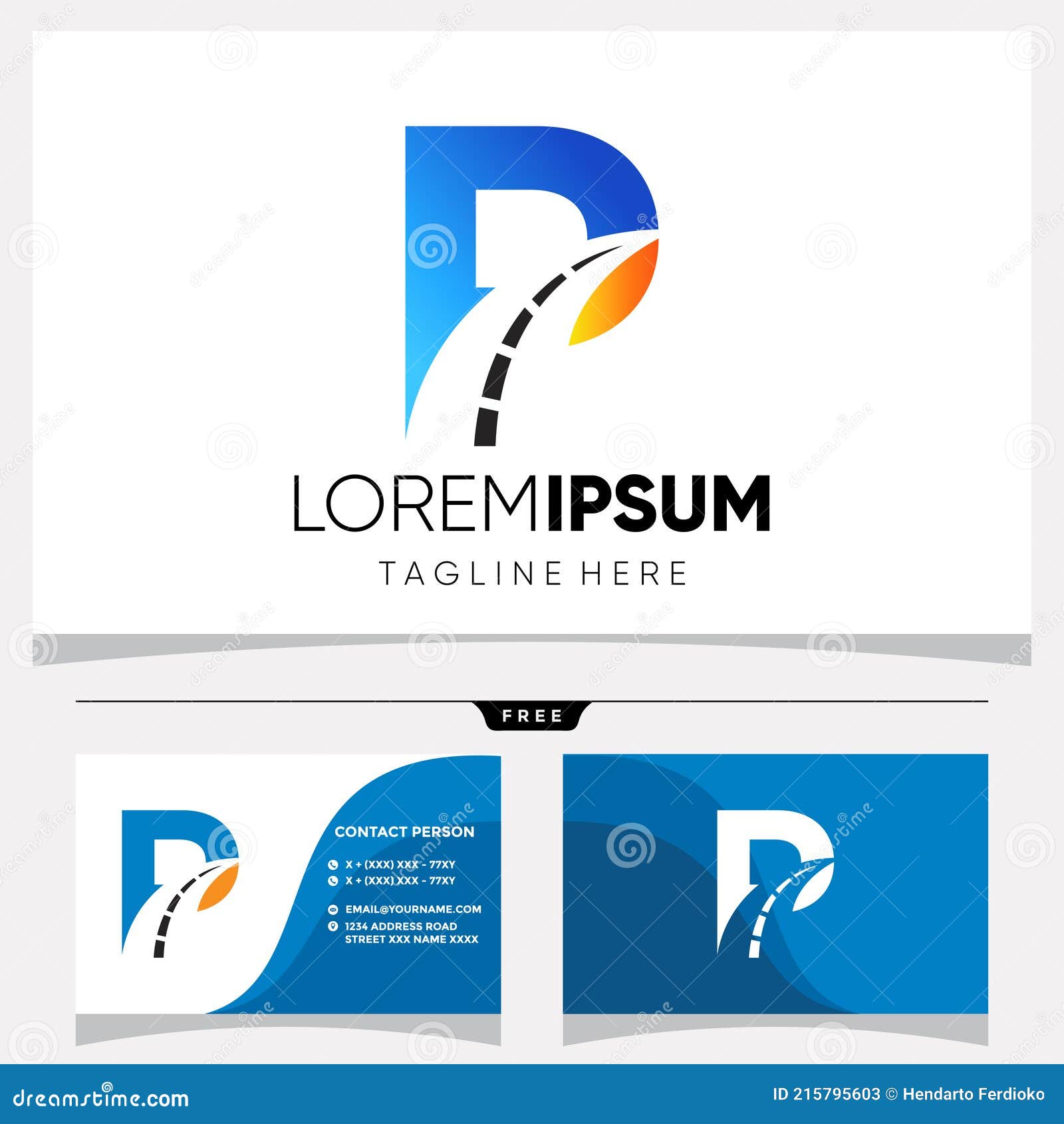 Letter P Road Way Logo Design Vector Icon Graphic Stock Vector ...