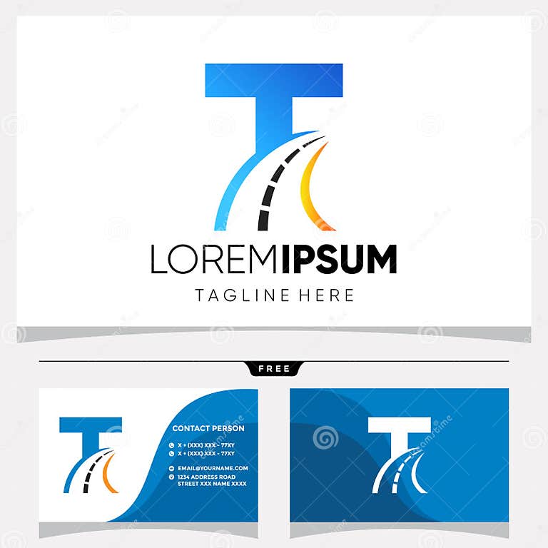 Letter T Road Way Logo Design Vector Icon Graphic Stock Vector ...