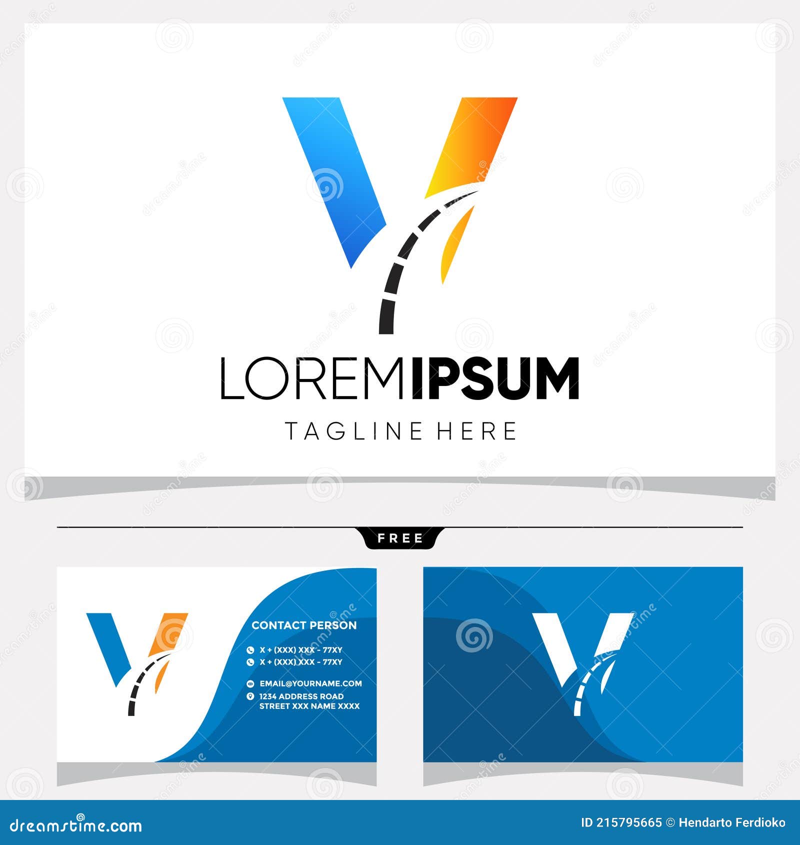 Letter V Road Way Logo Design Vector Icon Graphic Stock Vector ...