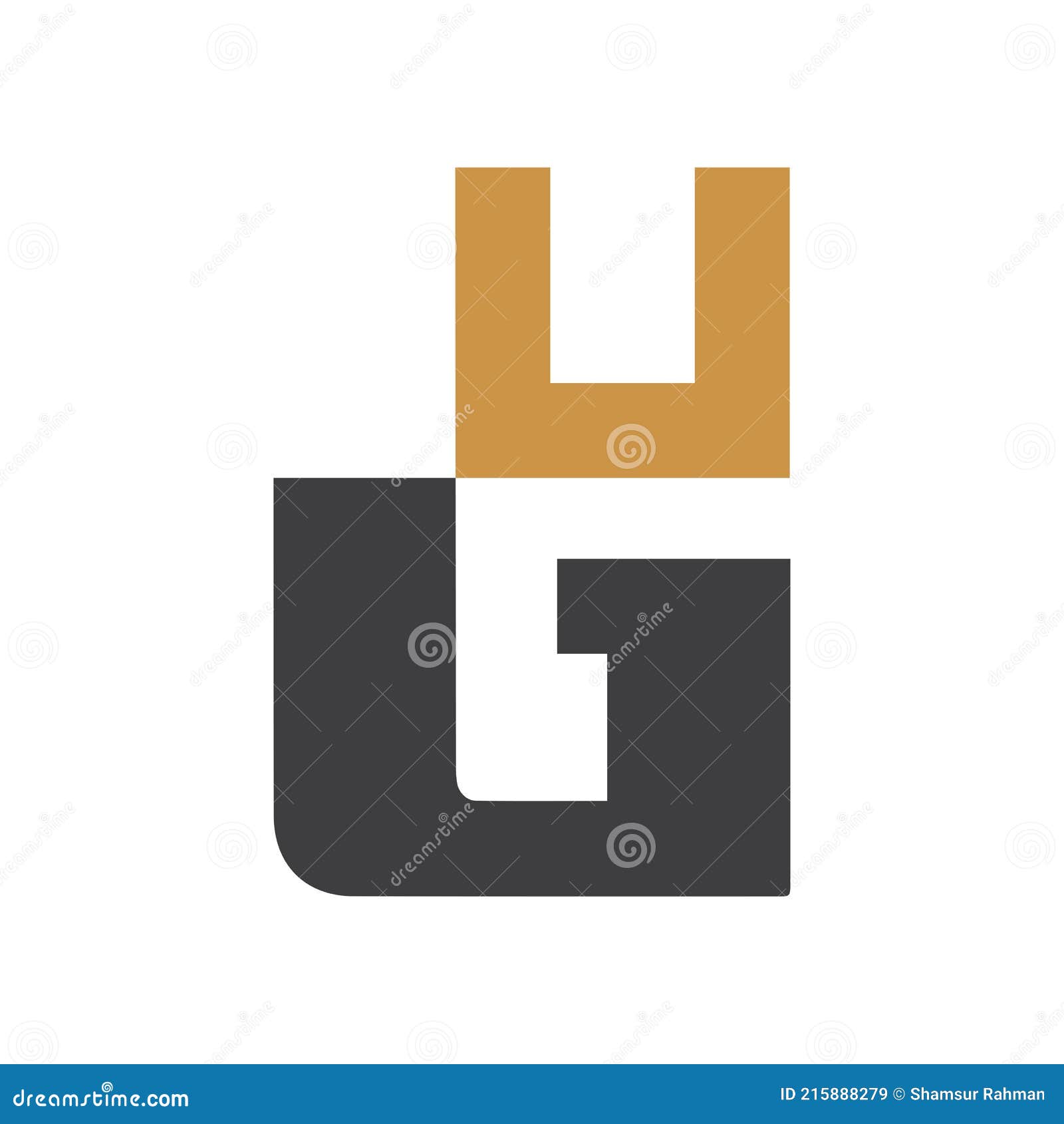 Creative Abstract Letter Gu Logo Design. Linked Letter Ug Logo Design ...