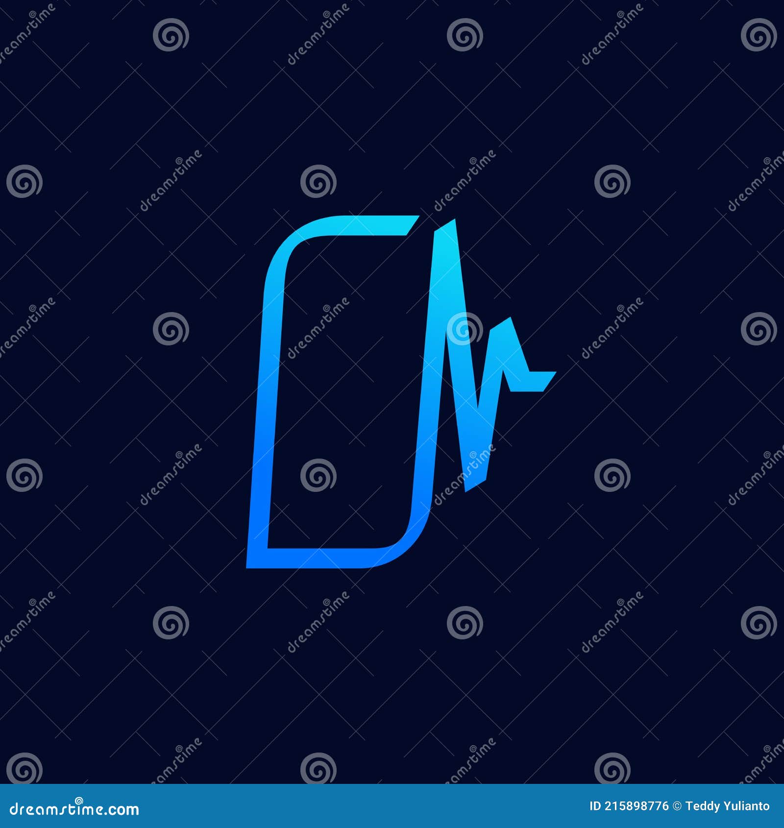 Simple and Clean Initial Pulse O Stock Vector - Illustration of ...