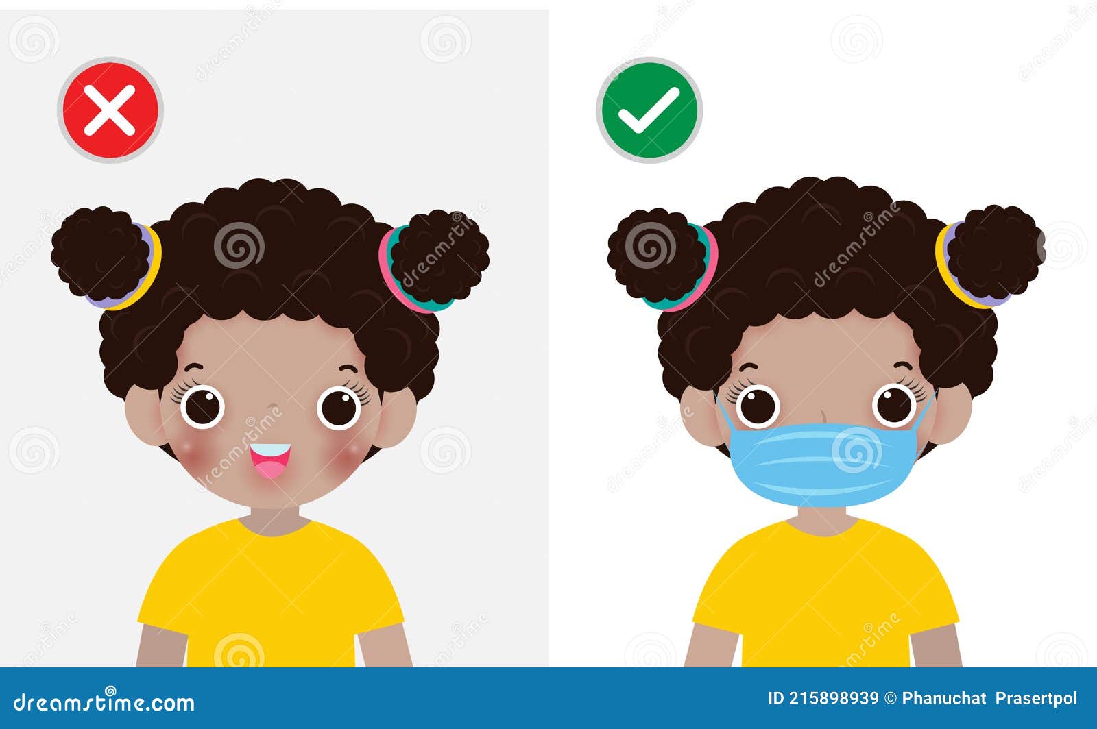 Kids Mark Protective No Entry Without Face Mask Or Wear A Mask Icon ...