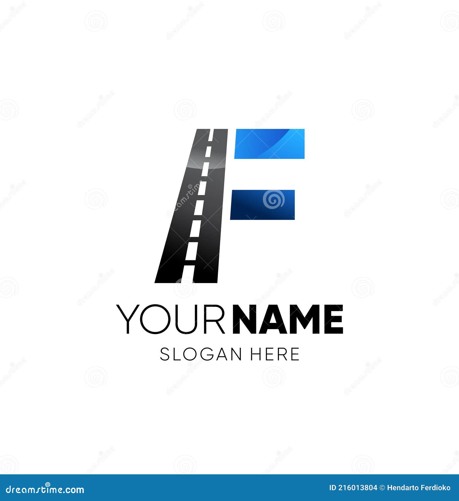 Initial F Letter Road Way Logo Design Icon Graphic Vector Stock Vector ...