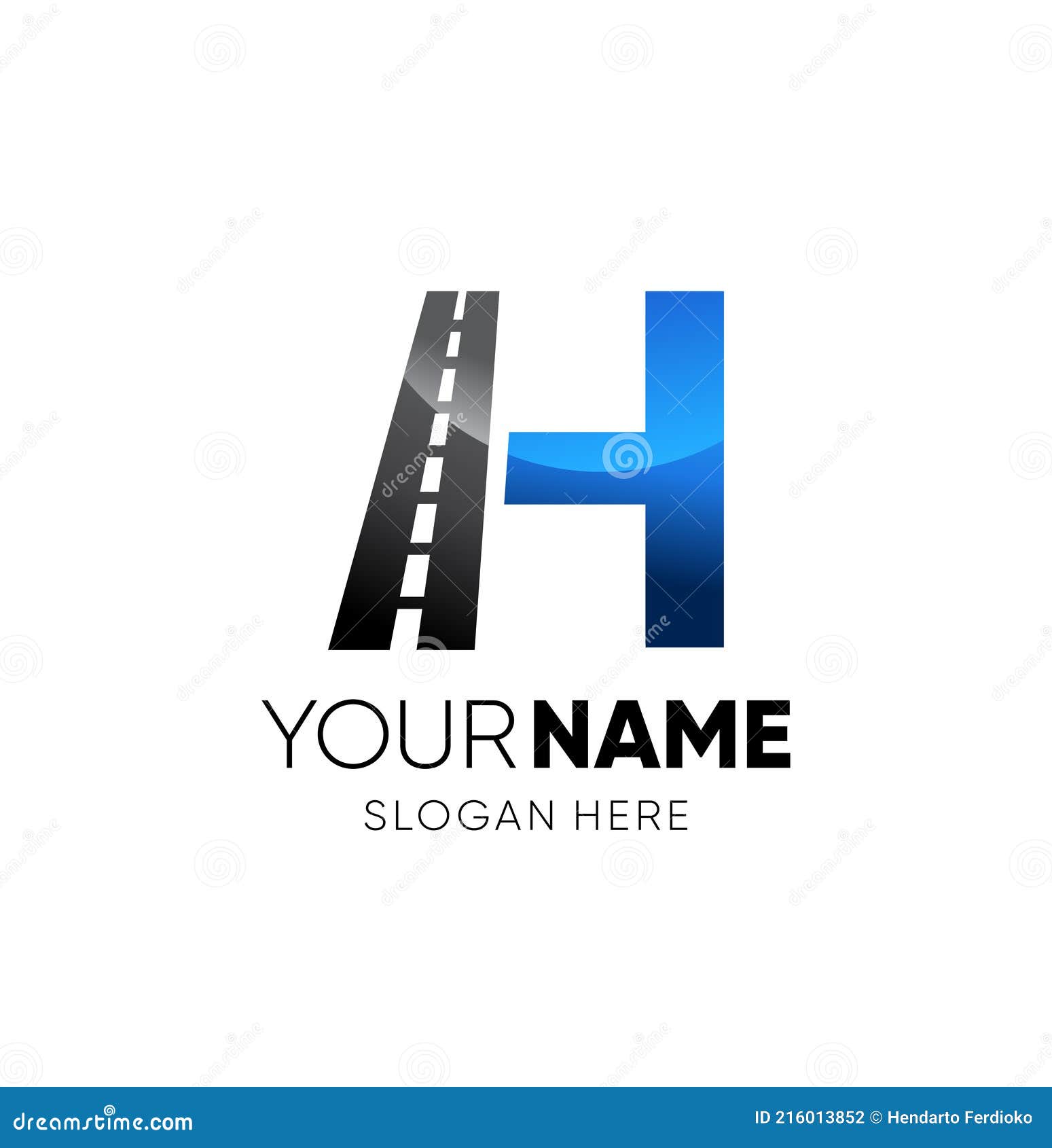 Initial H Letter Road Way Logo Design Icon Graphic Vector Stock Vector ...
