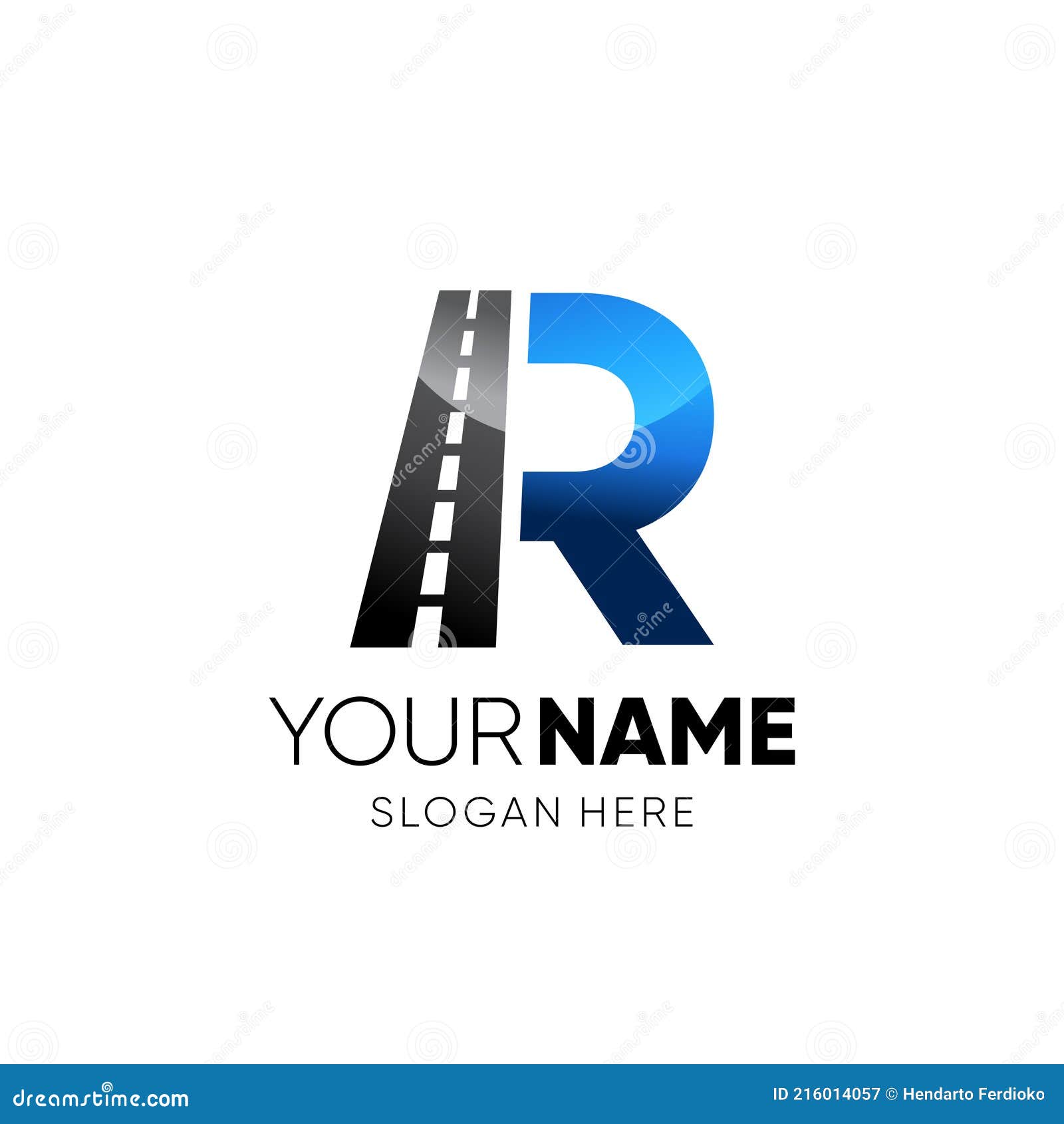 Initial R Letter Road Way Logo Design Icon Graphic Vector Stock Vector ...