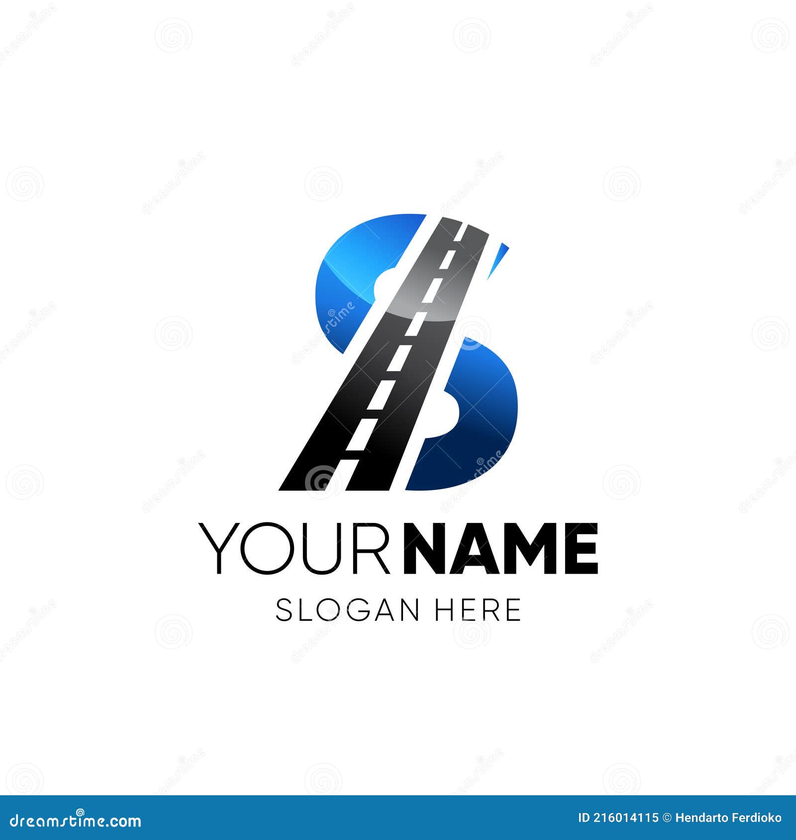 Logo Or Emlem Of A Logistics Company Or Road Service. Road Construction ...