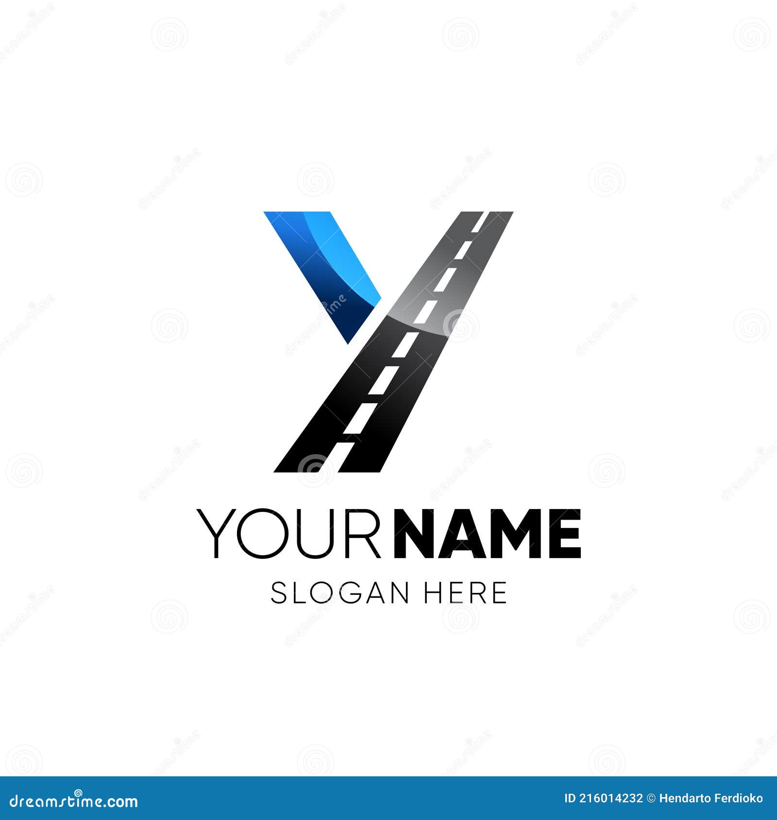 Initial Y Letter Road Way Logo Design Icon Graphic Vector Stock Vector ...