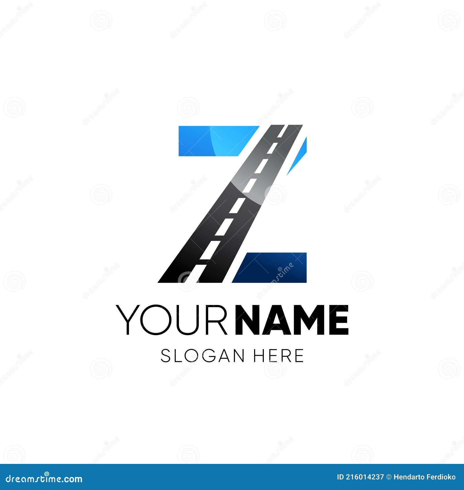 Initial Z Letter Road Way Logo Design Icon Graphic Vector Stock Vector ...