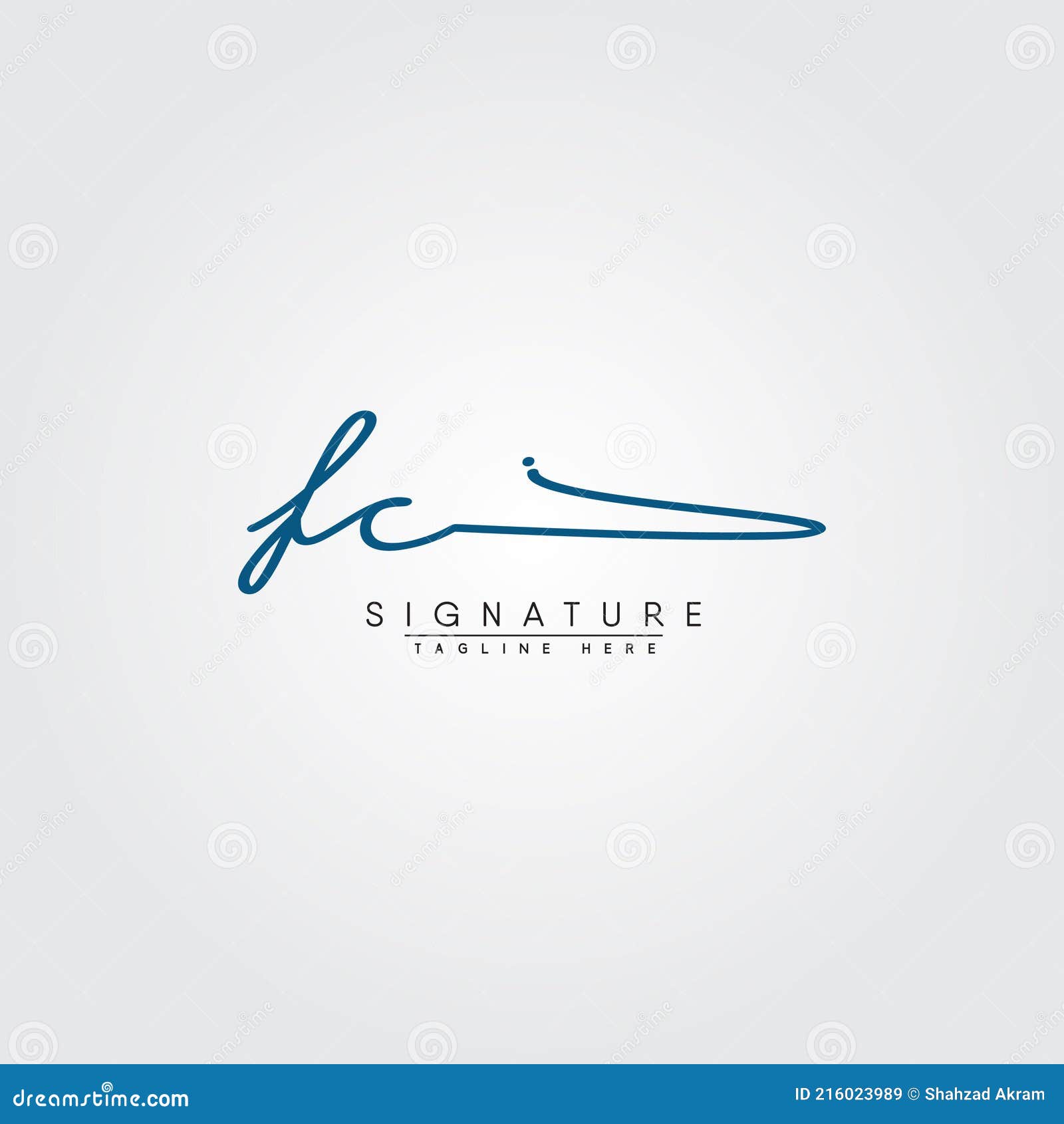 Initial Letter FC Logo - Hand Drawn Signature Logo Stock Vector ...