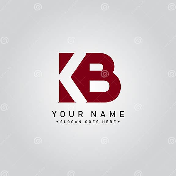 Initial Letter KB Logo - Minimal Business Logo Stock Vector ...