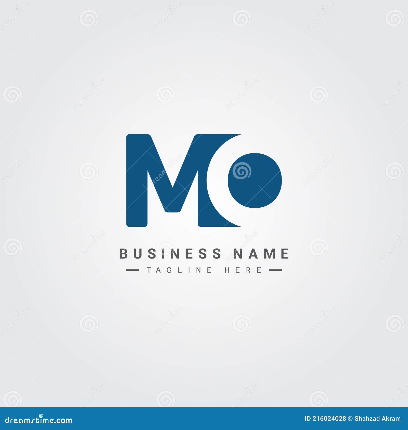 Initial Letter MO Logo - Simple Business Logo Stock Vector ...