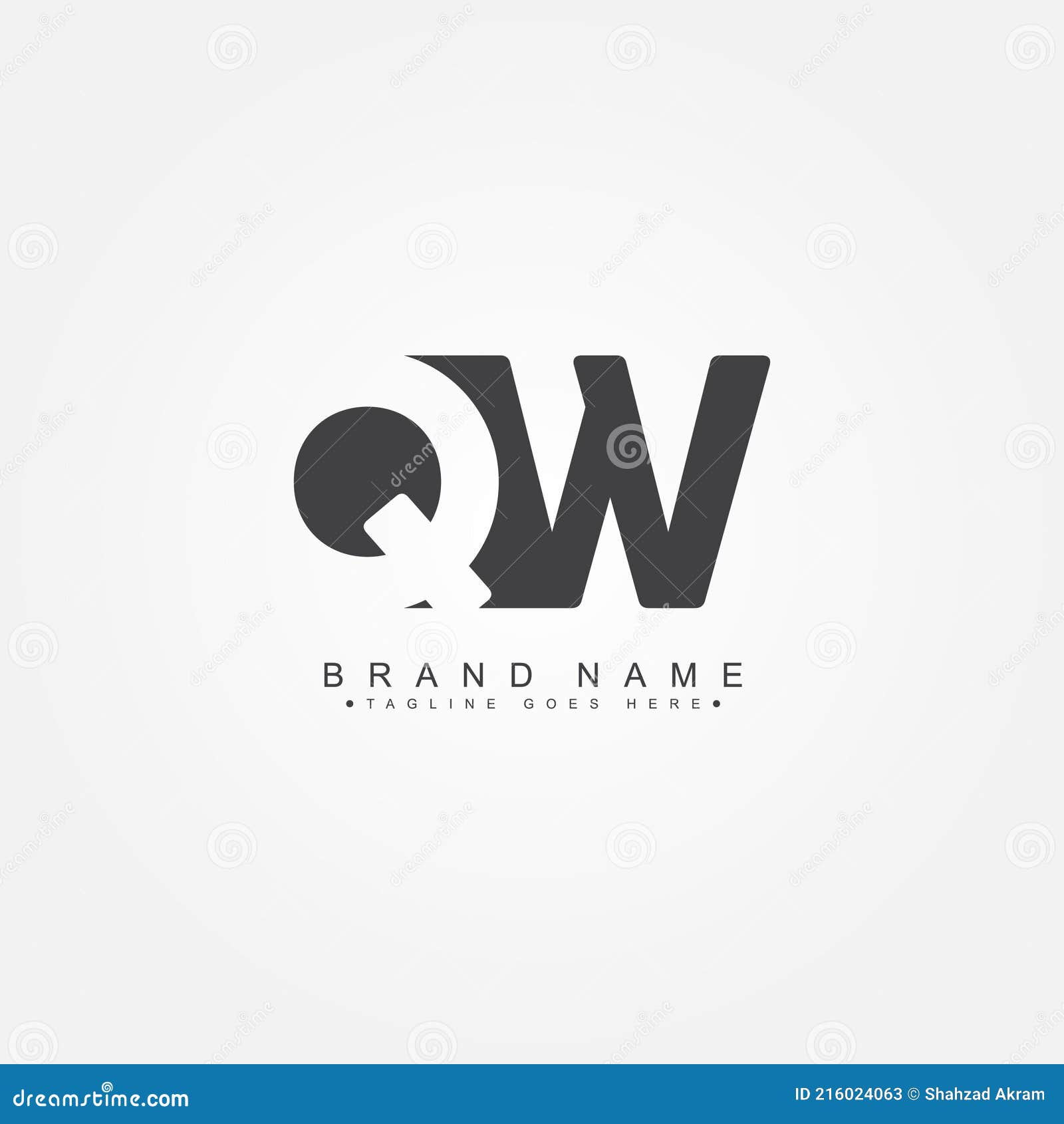 Initial Letter QW Logo - Simple Business Logo Stock Vector ...