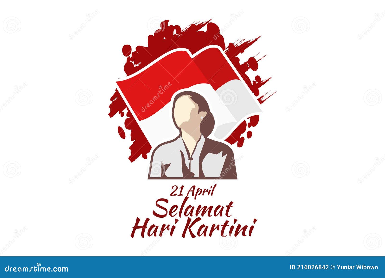 Happy Kartini Day Celebration Logo Vector Illustration | CartoonDealer ...