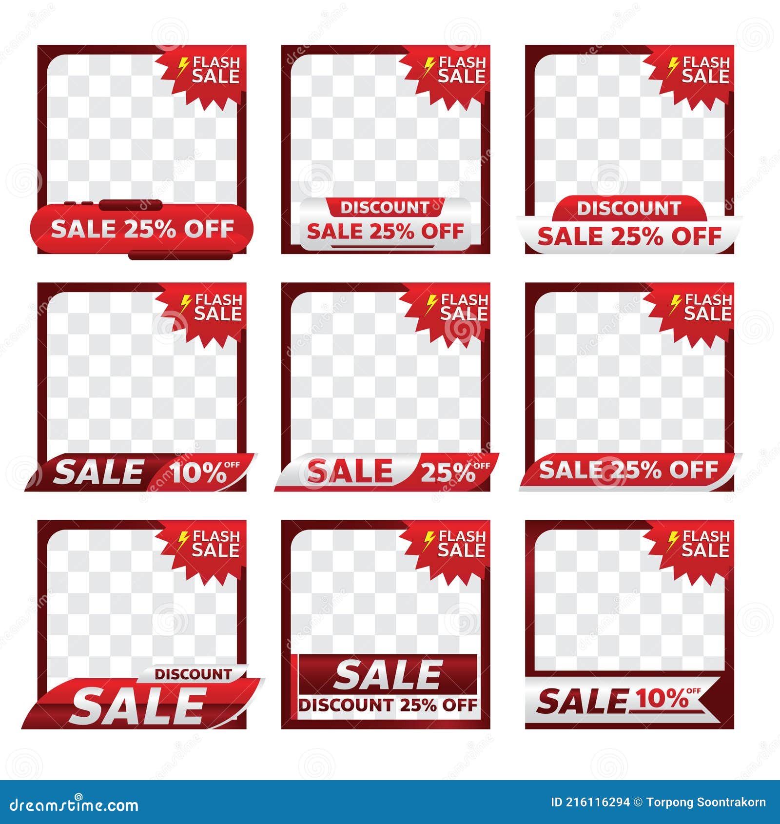 Sale Product Frame Promotion Tag Design for Marketing Stock Vector ...
