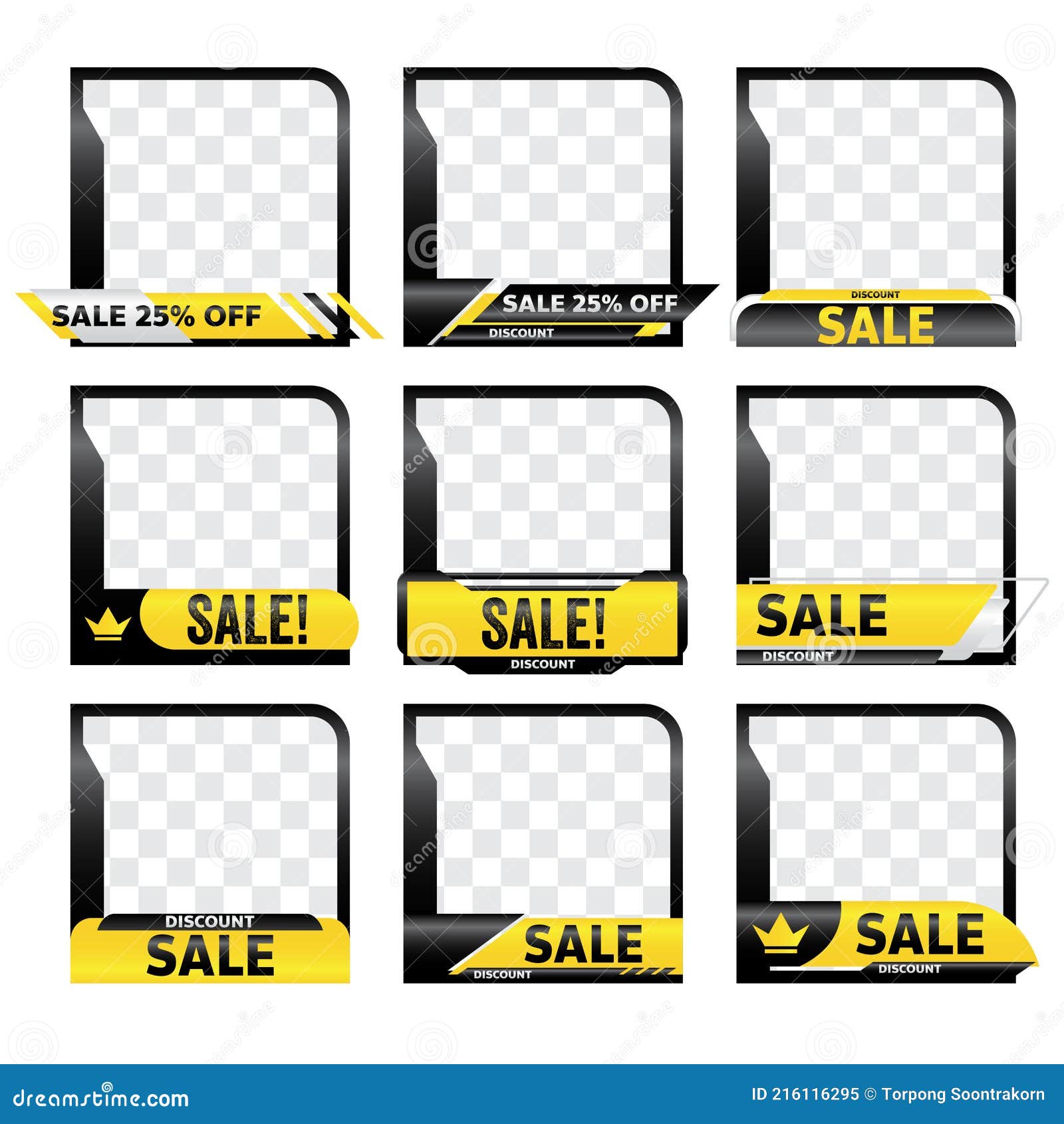 Sale Product Frame Promotion Tag Design for Marketing Stock Vector ...