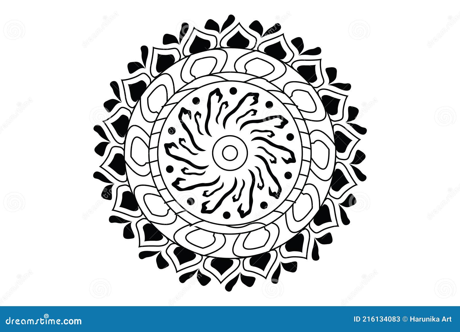 Design Mandala with Cool Pattern Stock Vector - Illustration of india ...