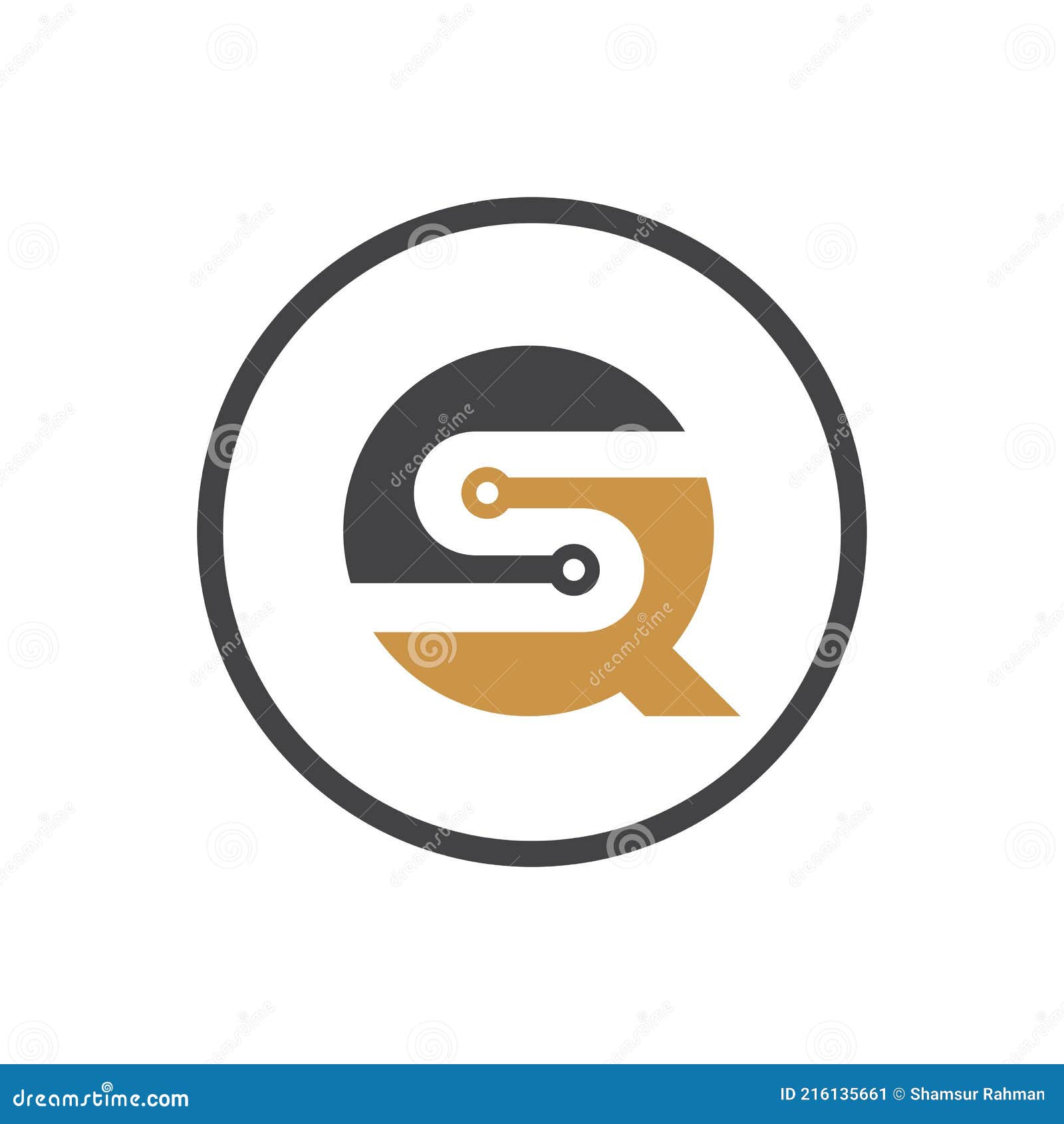 Initial Qs Letter Logo Vector Template Design. Linked Letter Sq Logo ...