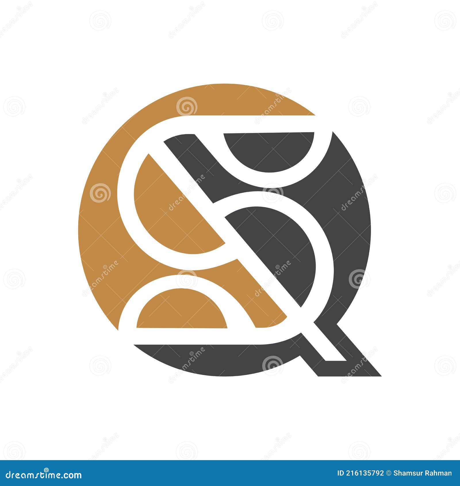 Initial Qs Letter Logo Vector Template Design. Linked Letter Sq Logo ...