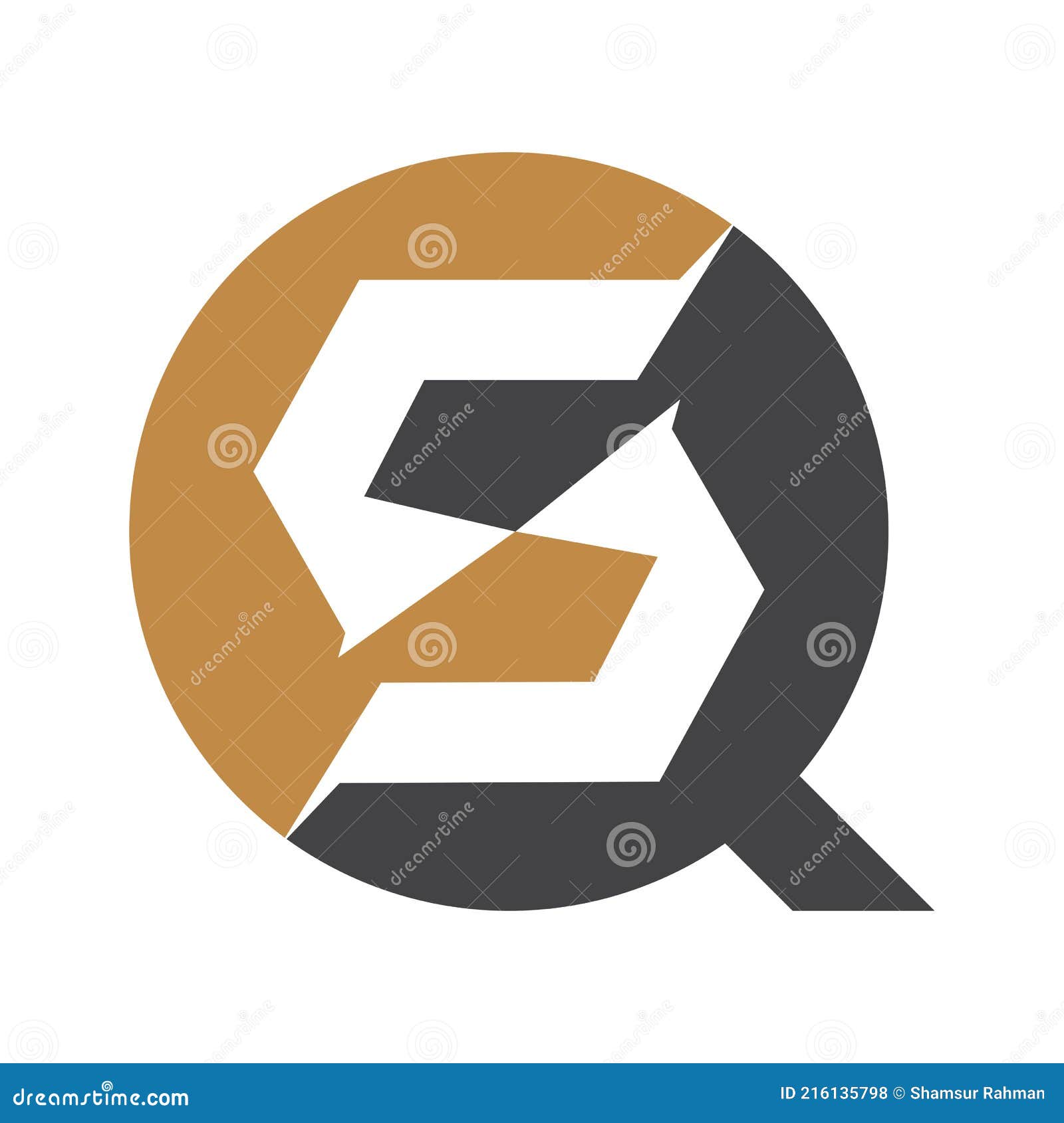 Initial Qs Letter Logo Vector Template Design. Linked Letter Sq Logo ...