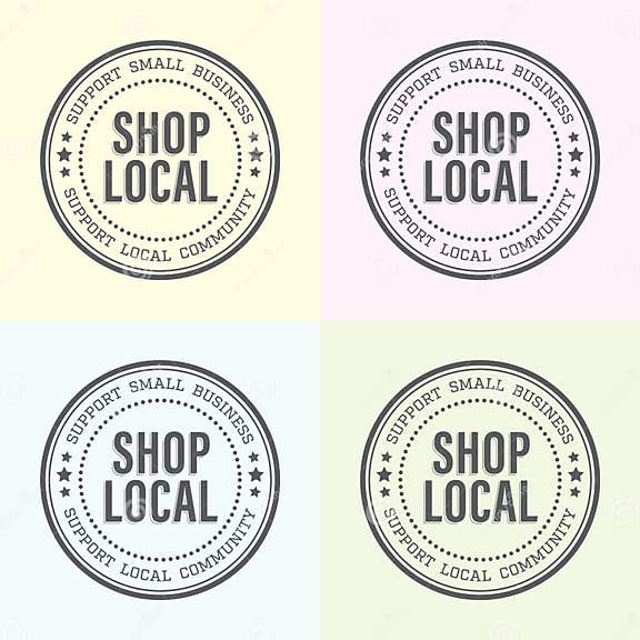 Shop Local Vector Icon Logo - Bright Colors - Support Small Business ...