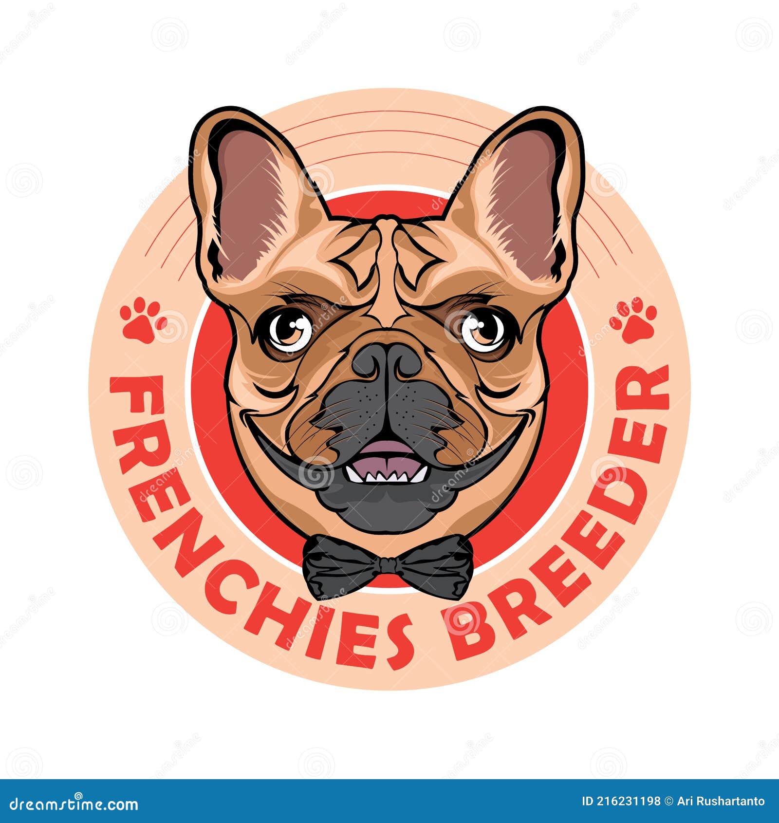 French Buldog vector logo stock vector. Illustration of frenchie ...