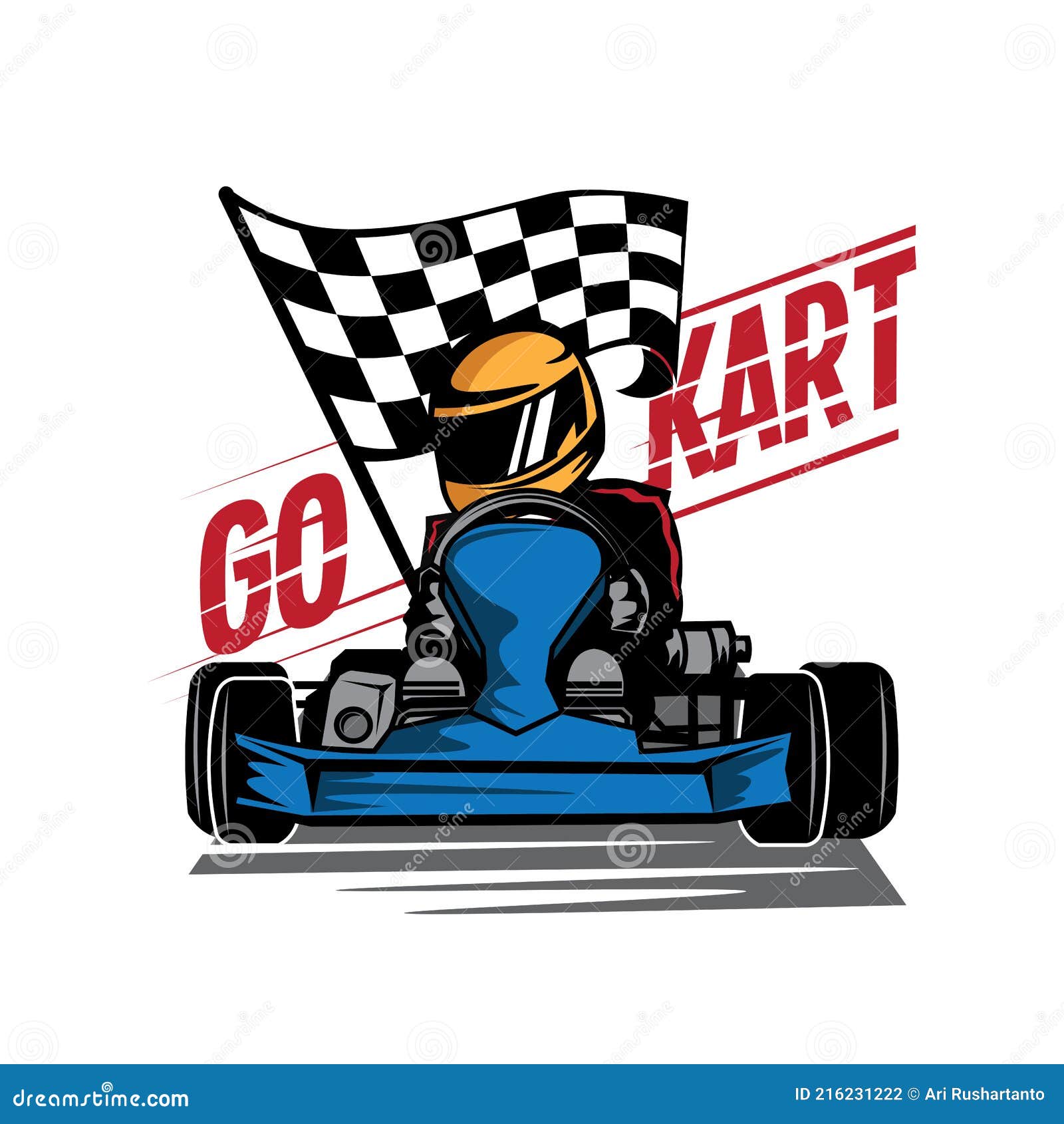 Gokart racing logo stock vector. Illustration of extreme - 216231222