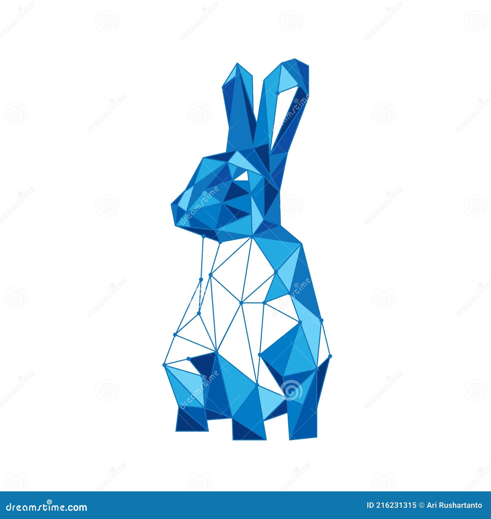 Rabbit Logo in Lowpoly Syle Stock Vector - Illustration of health ...