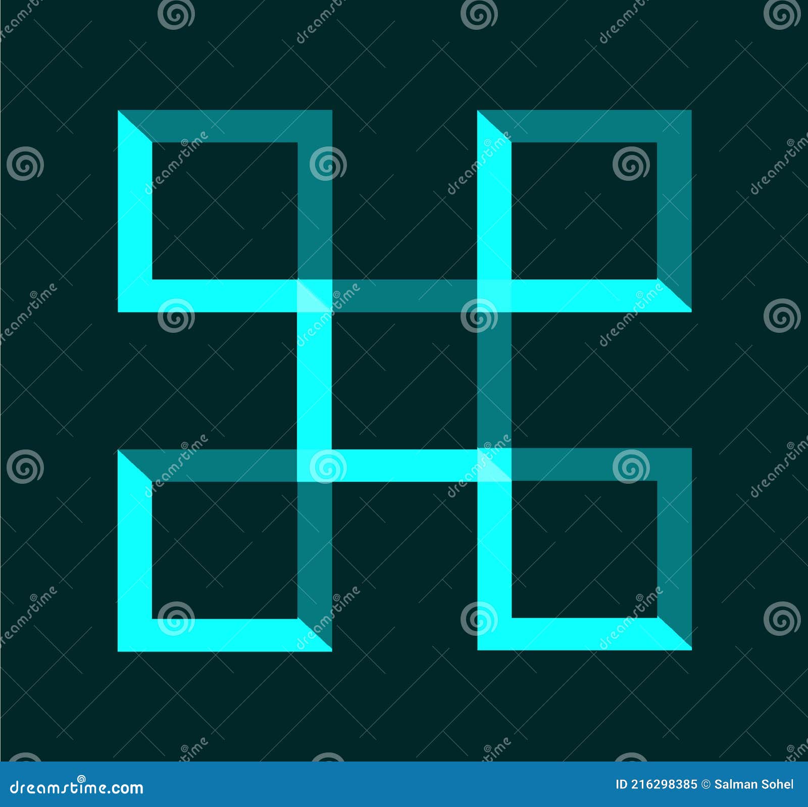 Blur Square Shape Abstract Background Design Stock Illustration ...