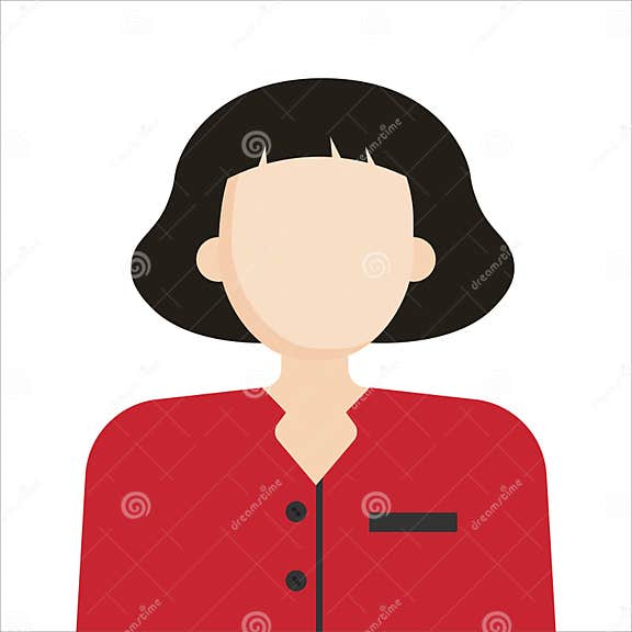Faceless Woman with Bob Hairstyle Stock Vector - Illustration of human ...