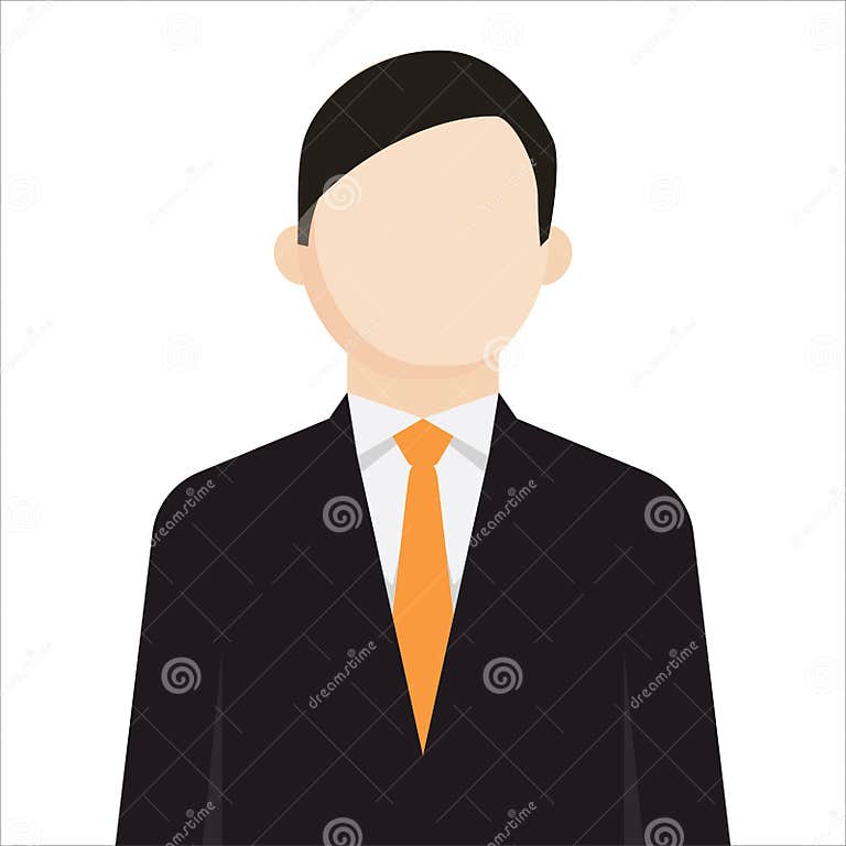 Faceless Man Wearing Formal Suit Avatar. Stock Vector - Illustration of ...