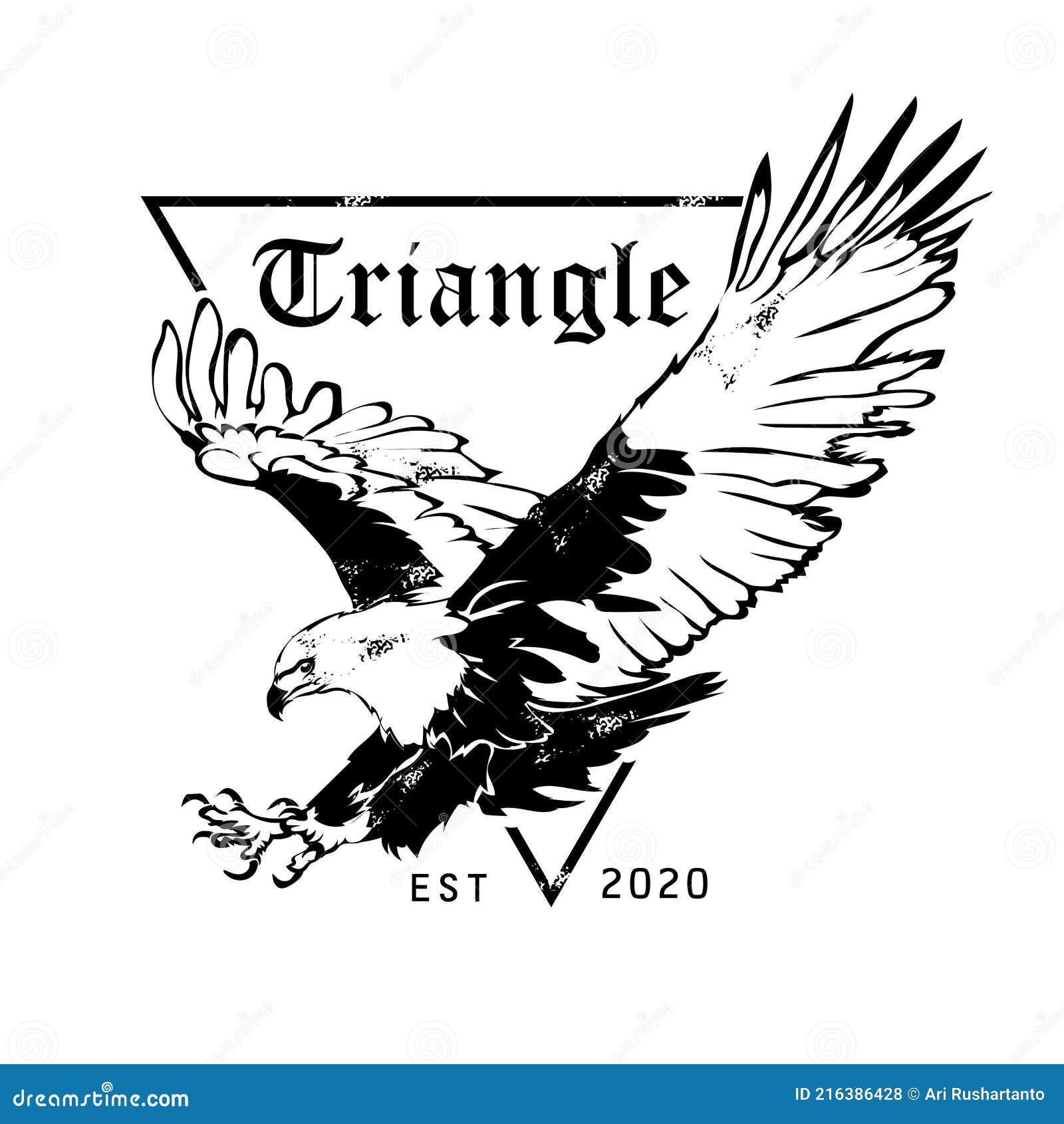 Flying Eagle with Triangle Logo Stock Vector - Illustration of freedom ...
