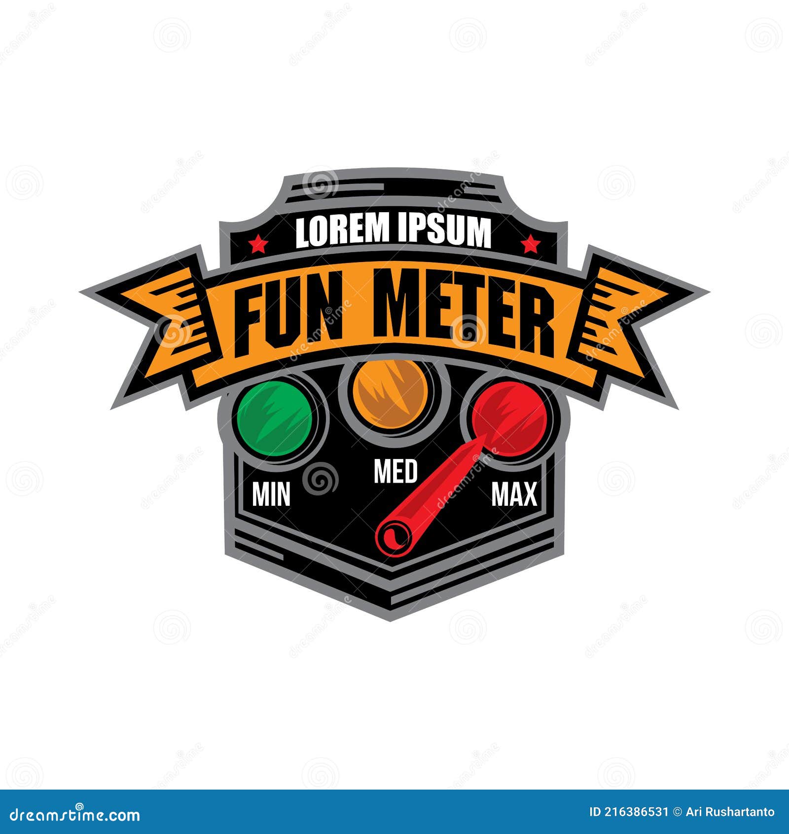 Fun Meter Racing Event Logo, Good for Tshirt Design and Badge Stock ...