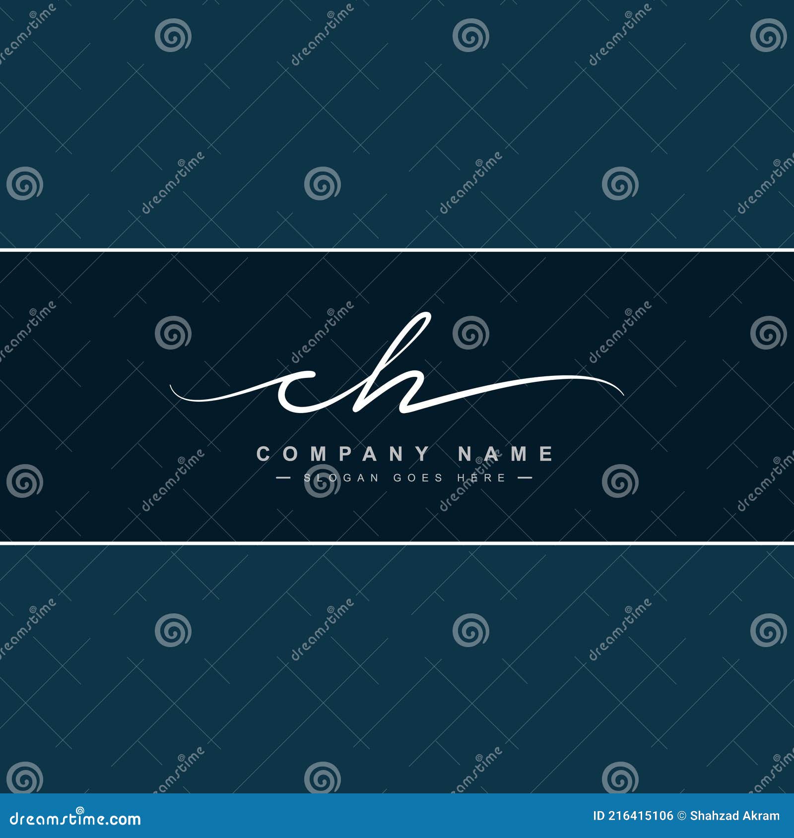 Initial Letter CH Logo - Hand Drawn Signature Logo Stock Vector ...